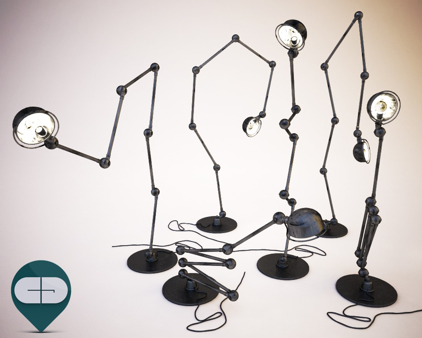 C4d Industrial Lamp