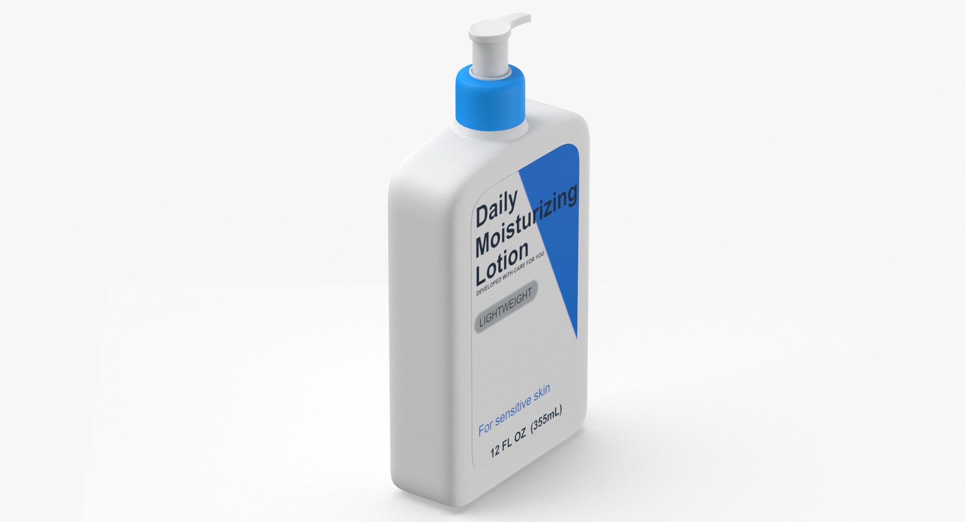 3D Moisturizing Lotion 01 Blank and Generic Label - TurboSquid 2002679
