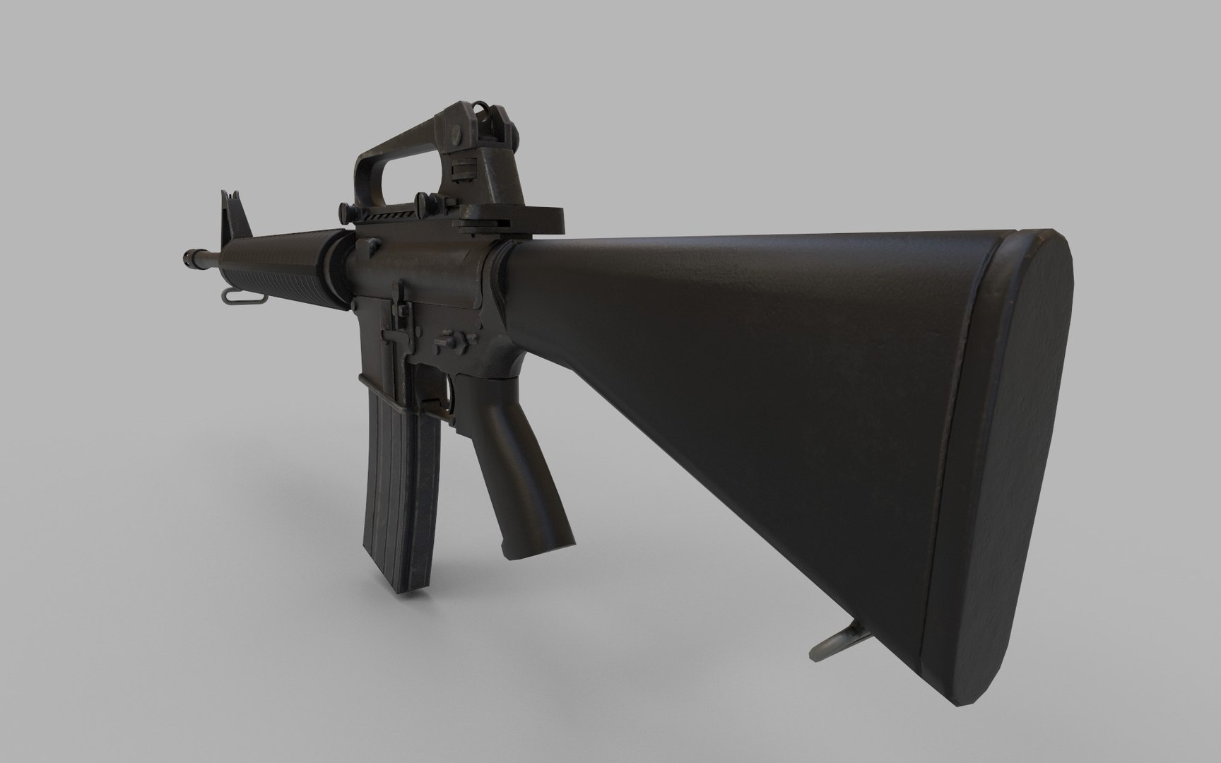 3D Model M16 Assault Rifle Low-poly - TurboSquid 1838433