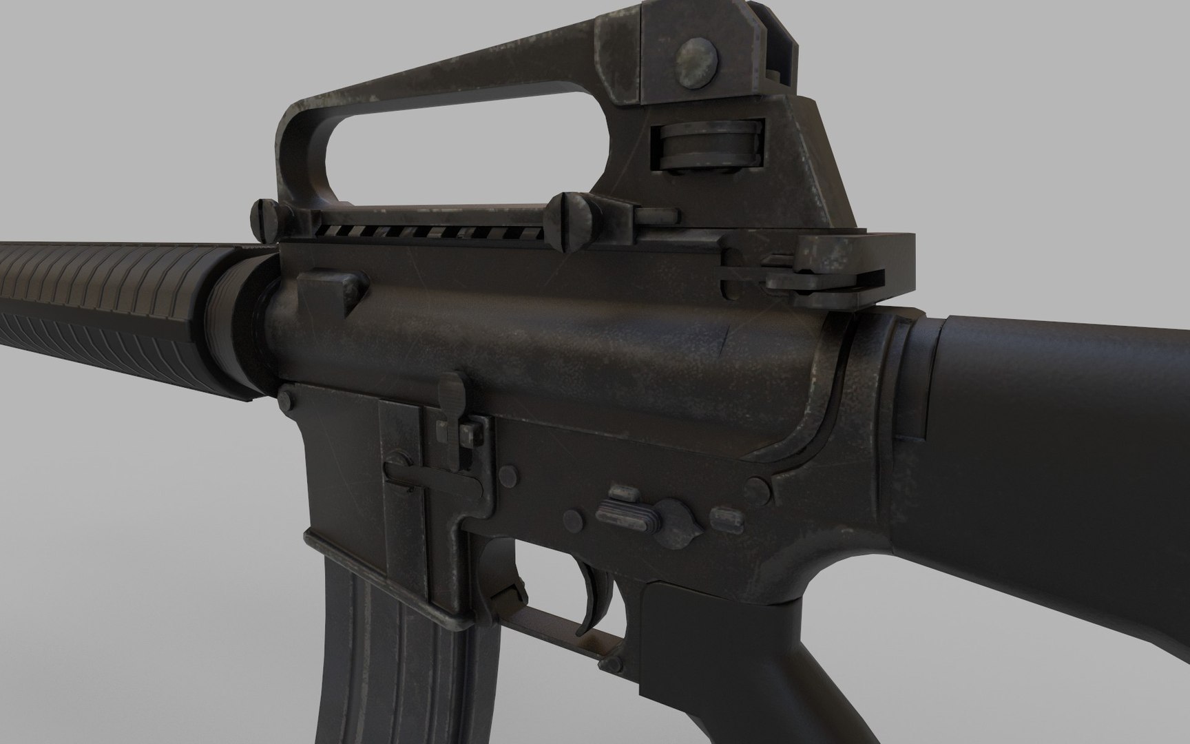 3D Model M16 Assault Rifle Low-poly - TurboSquid 1838433