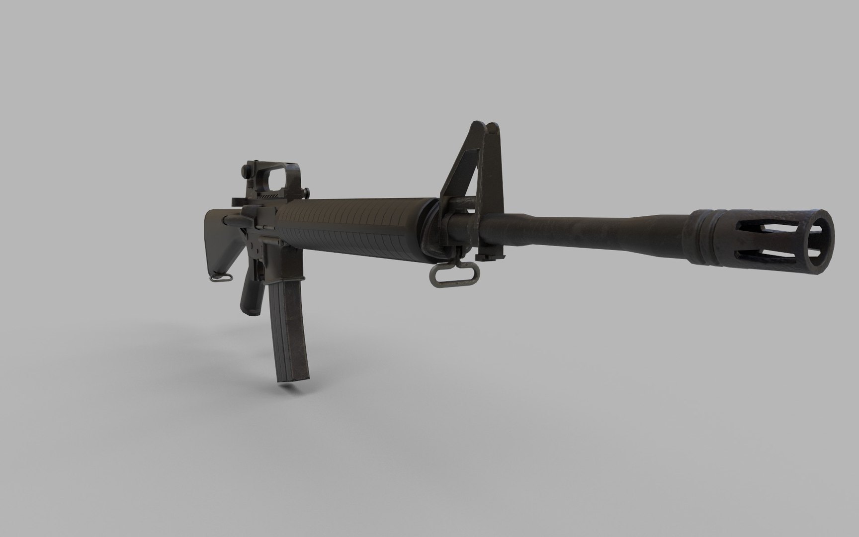3D Model M16 Assault Rifle Low-poly - TurboSquid 1838433