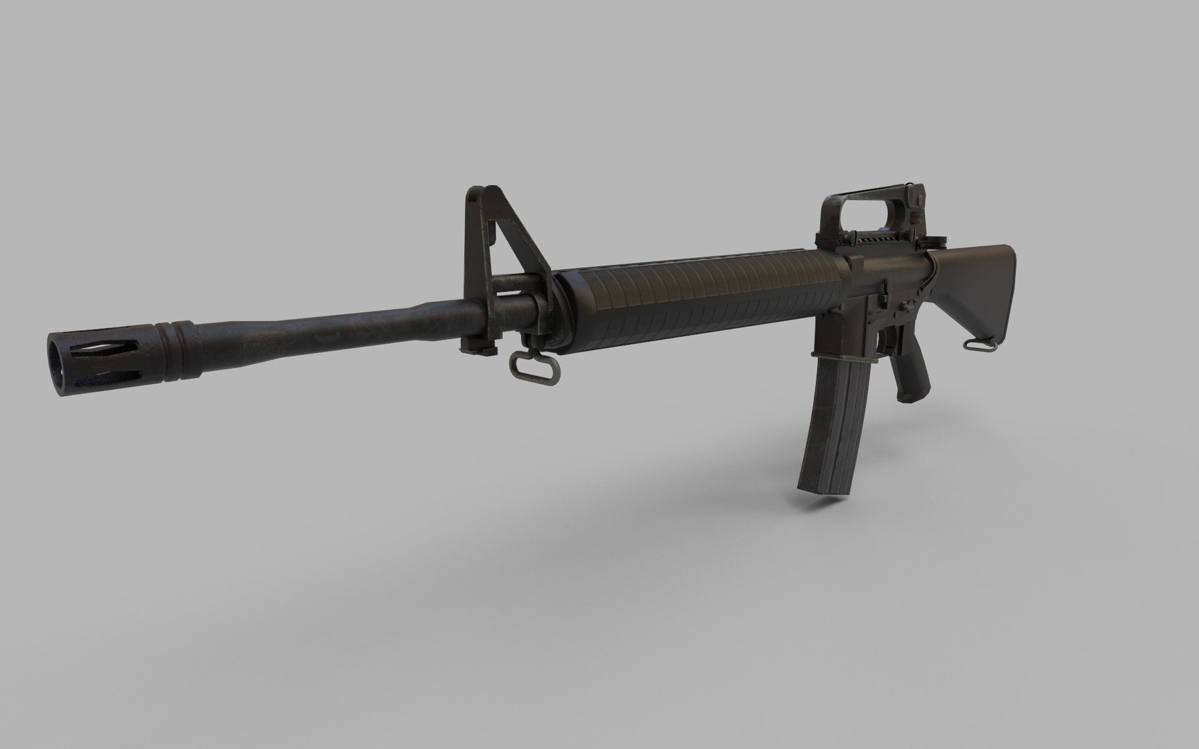 3D Model M16 Assault Rifle Low-poly - TurboSquid 1838433
