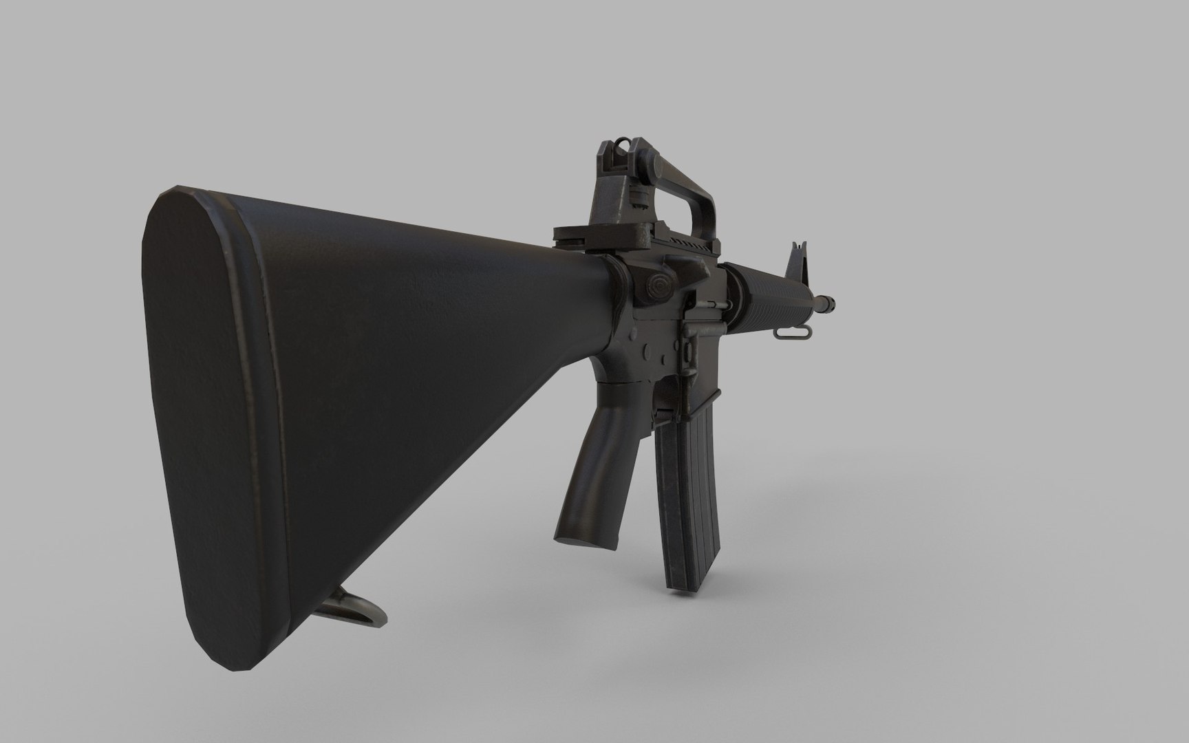 3D Model M16 Assault Rifle Low-poly - TurboSquid 1838433