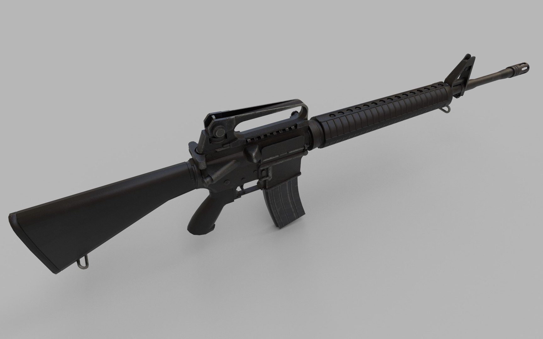 3D Model M16 Assault Rifle Low-poly - TurboSquid 1838433