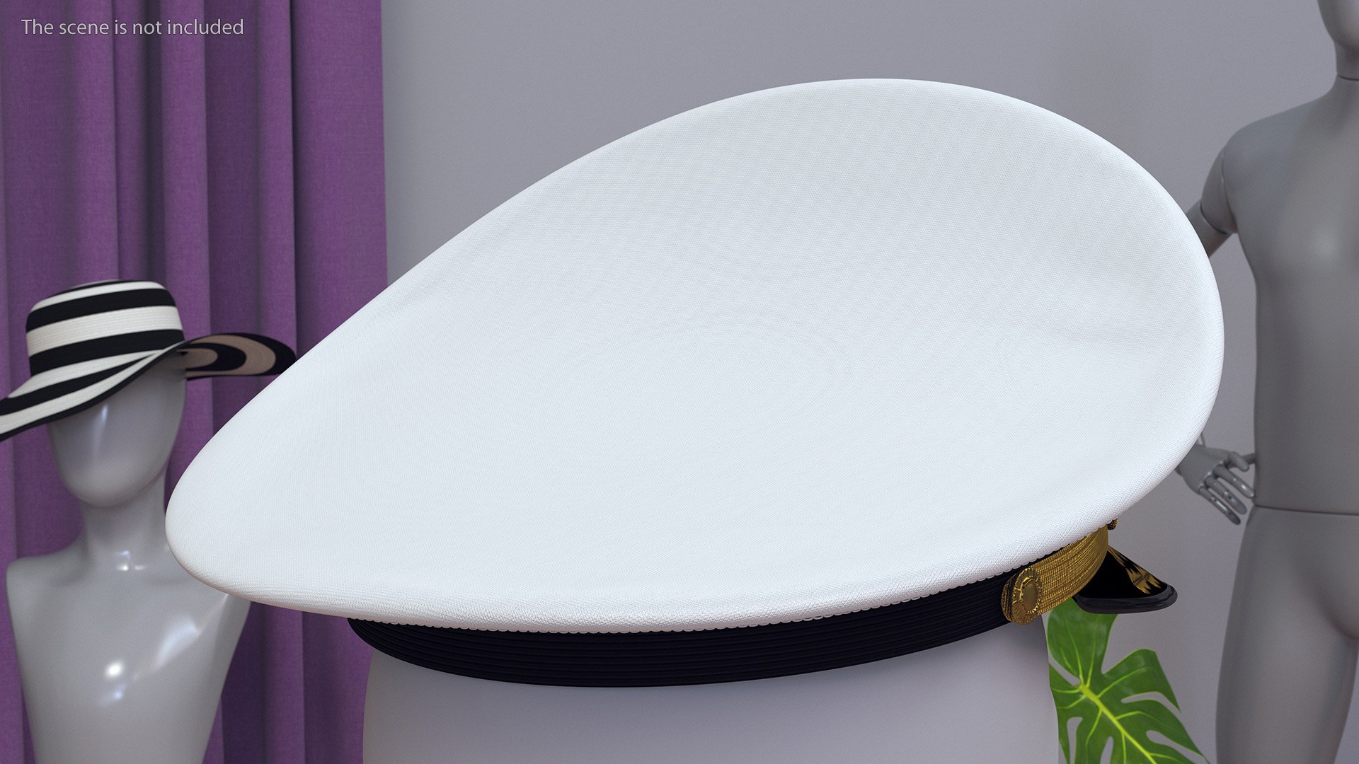 3D Model Naval Officer Cap With Embroidery - TurboSquid 2195782