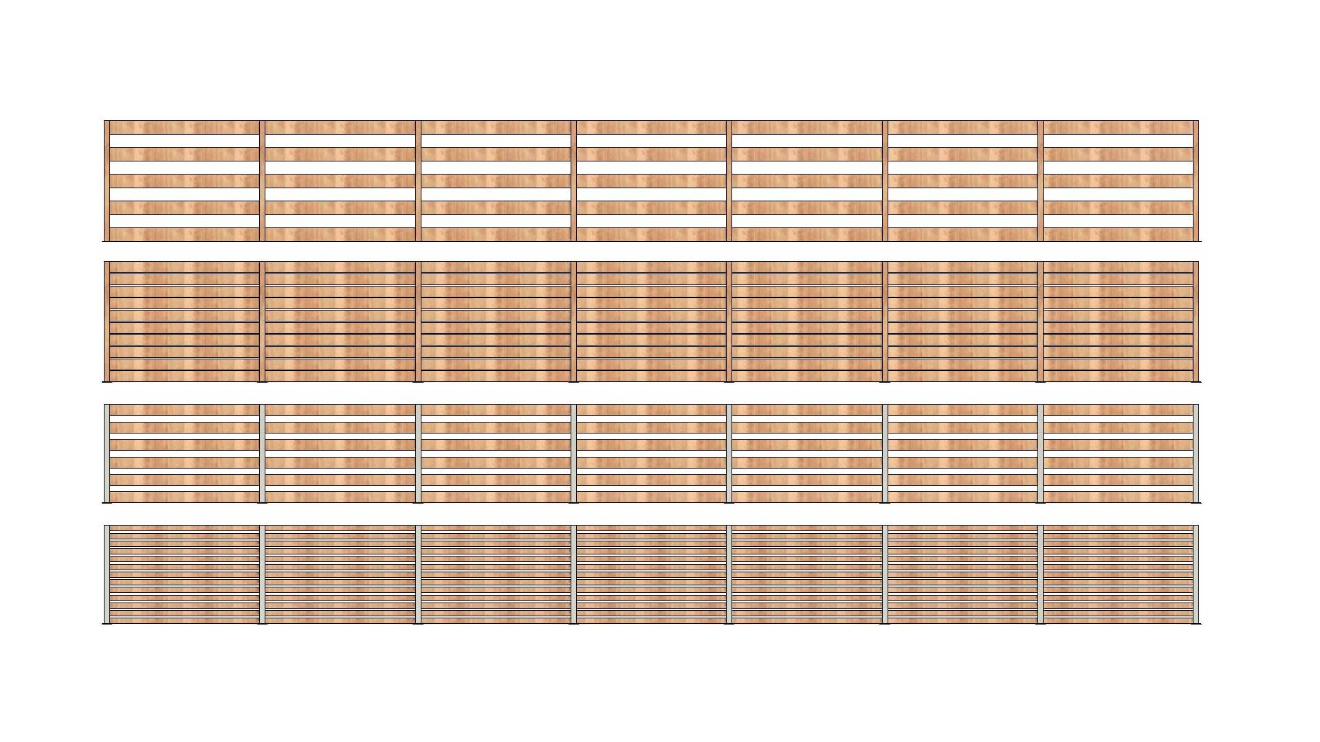 3D Line Based Parametric Slats Fence - TurboSquid 2050705