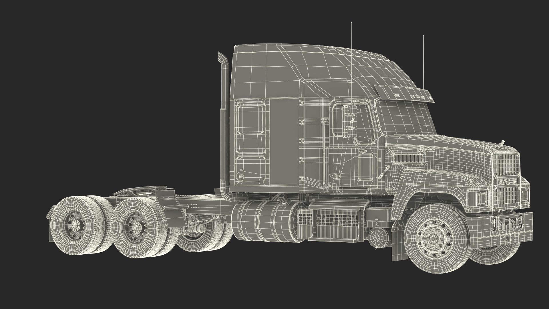 3D Mack Tractor 2025 Blue - TurboSquid 2295974