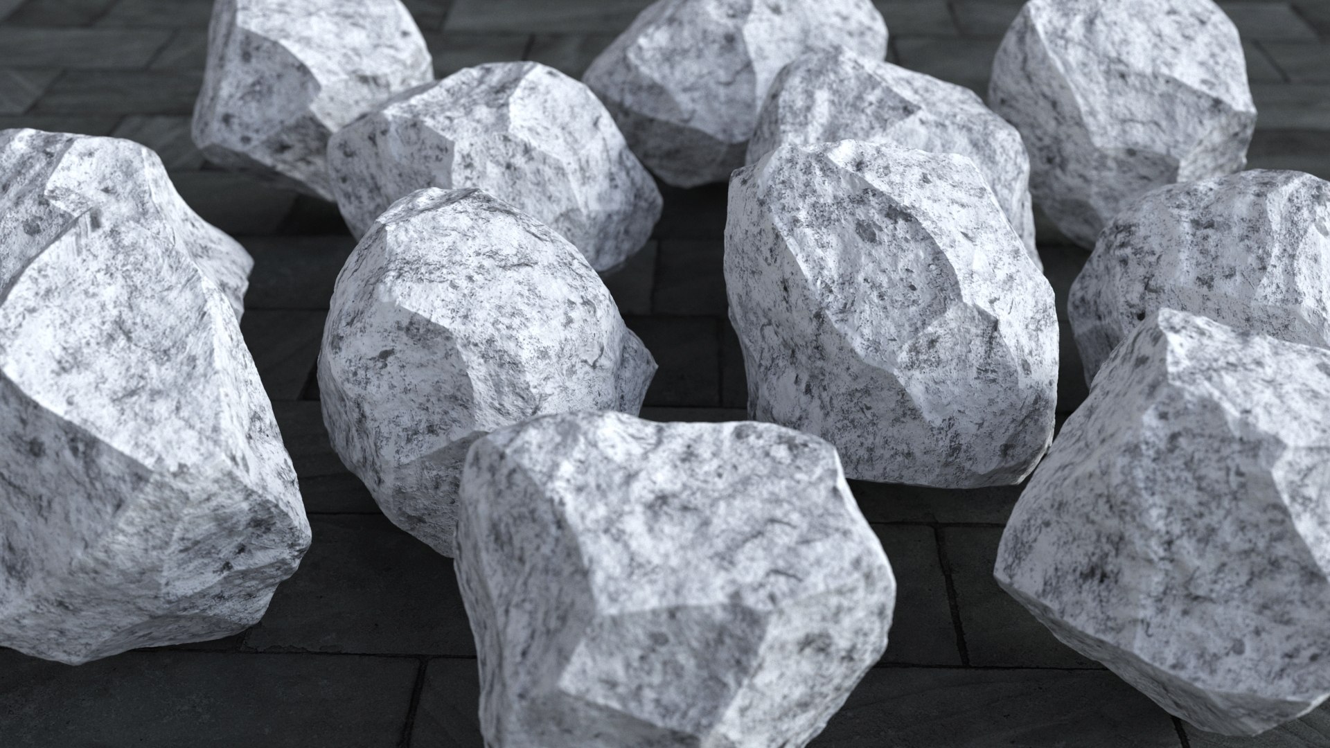Stone 12 Pices 3 Color 3D - TurboSquid 2070078