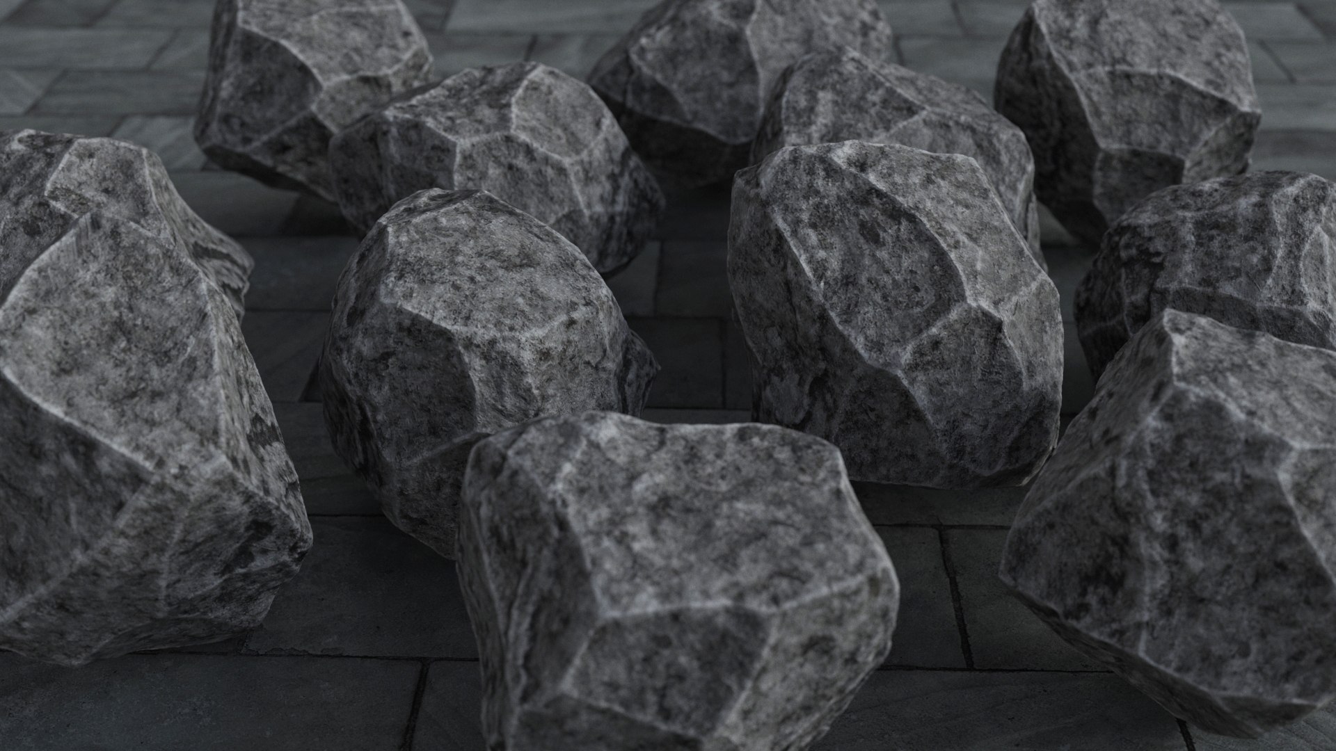Stone 12 Pices 3 Color 3D - TurboSquid 2070078