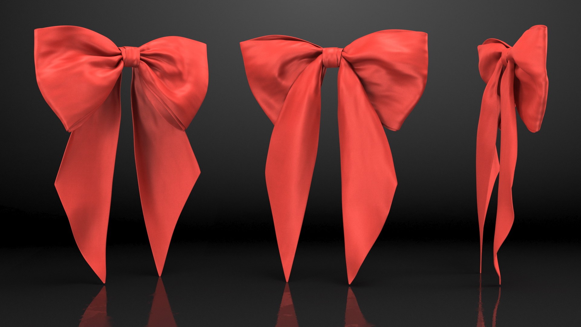 Vogue Bow Red 3D Model - TurboSquid 1882154