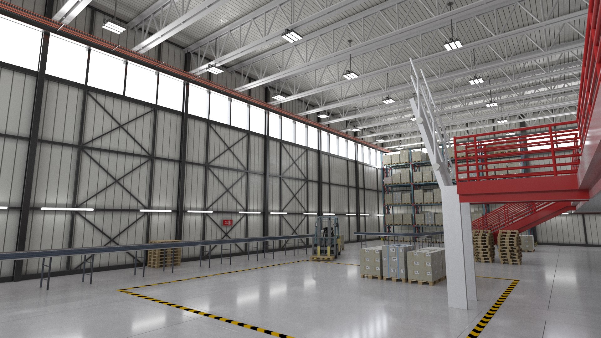 Logistic Warehouse 3D Model - TurboSquid 1545476