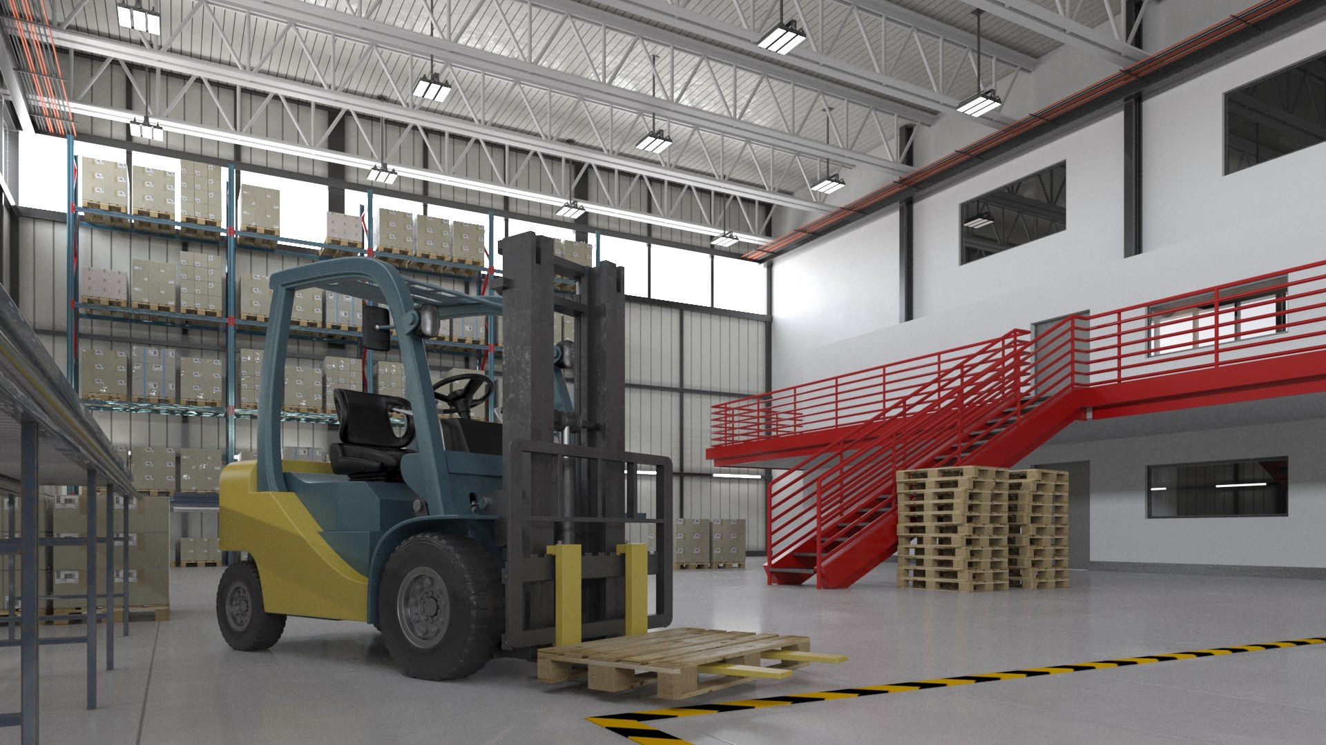 Logistic Warehouse 3D Model - TurboSquid 1545476