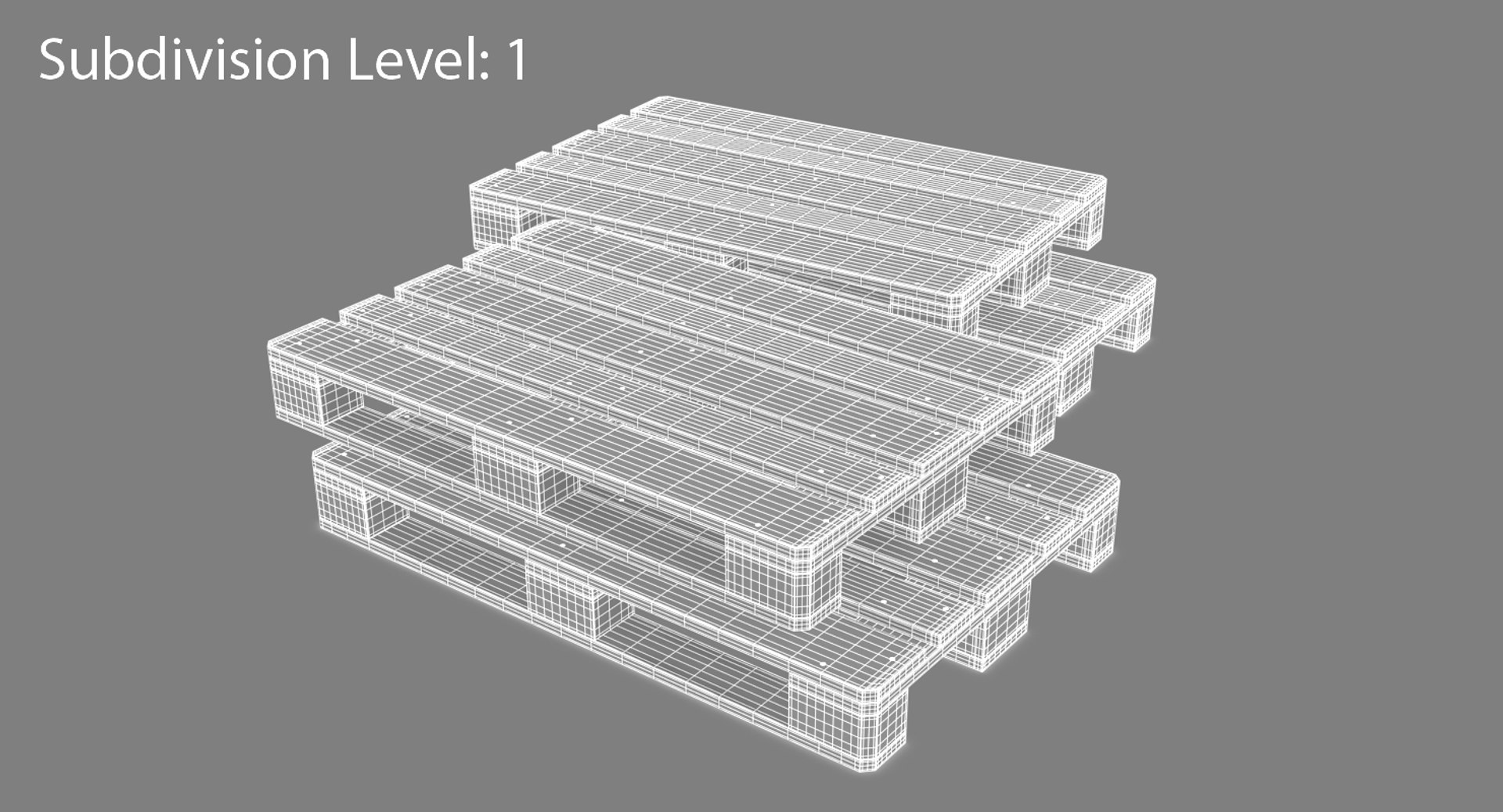 3d Euro Pallets Model