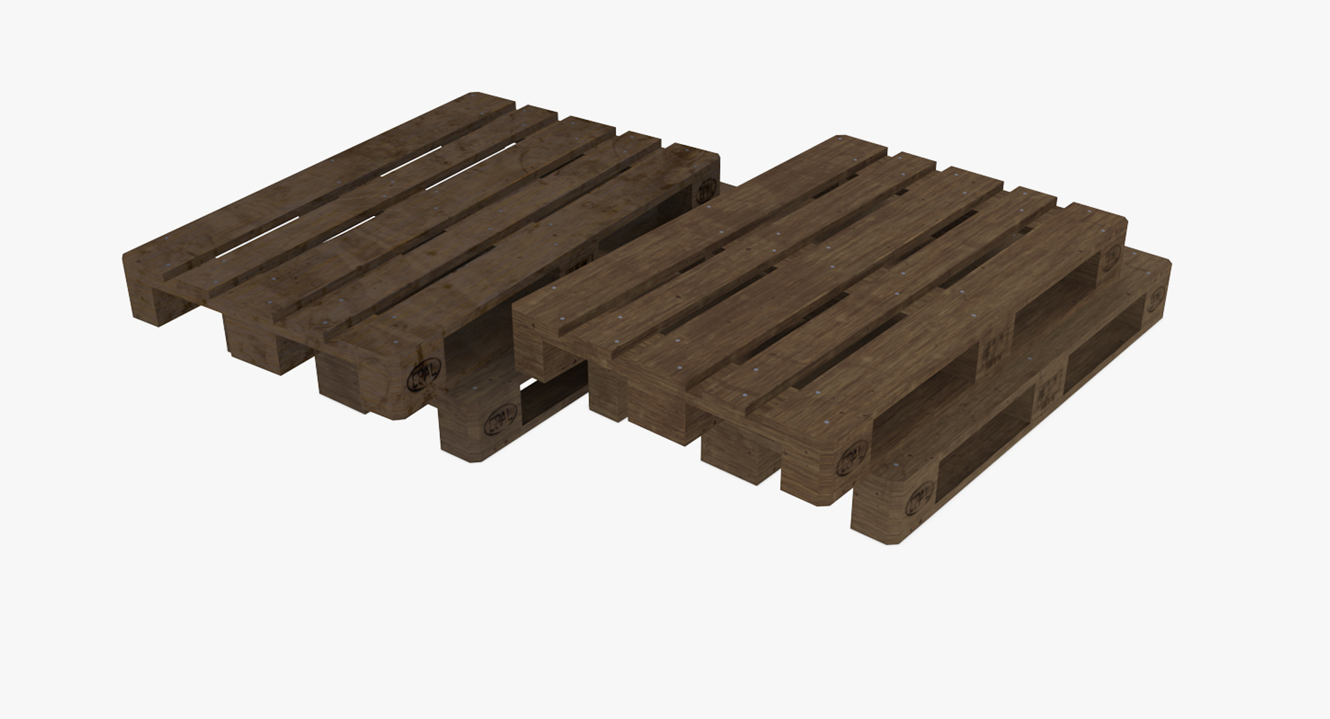 3d Euro Pallets Model