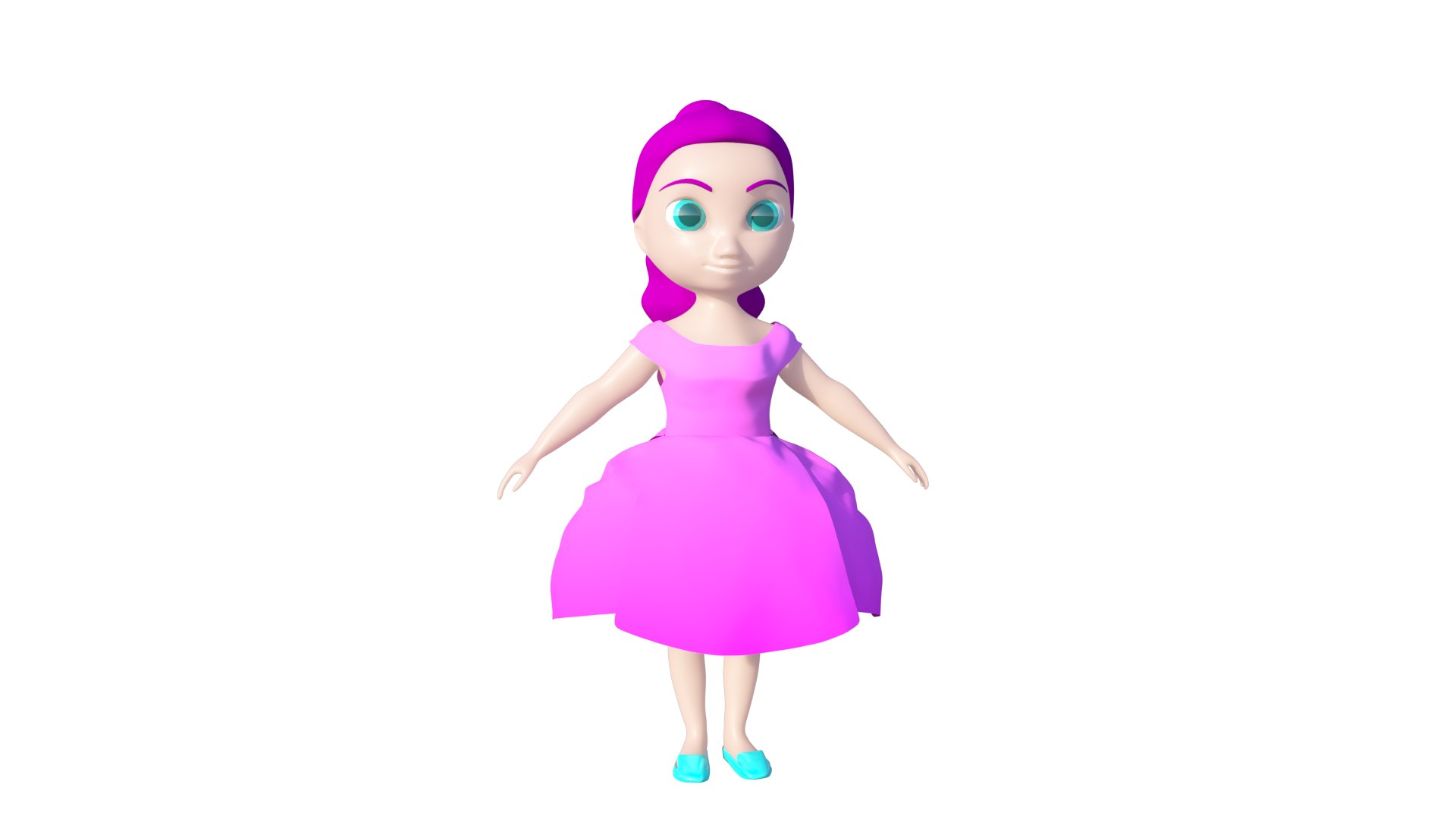 3D Cute Princess Human Girl - TurboSquid 1199525