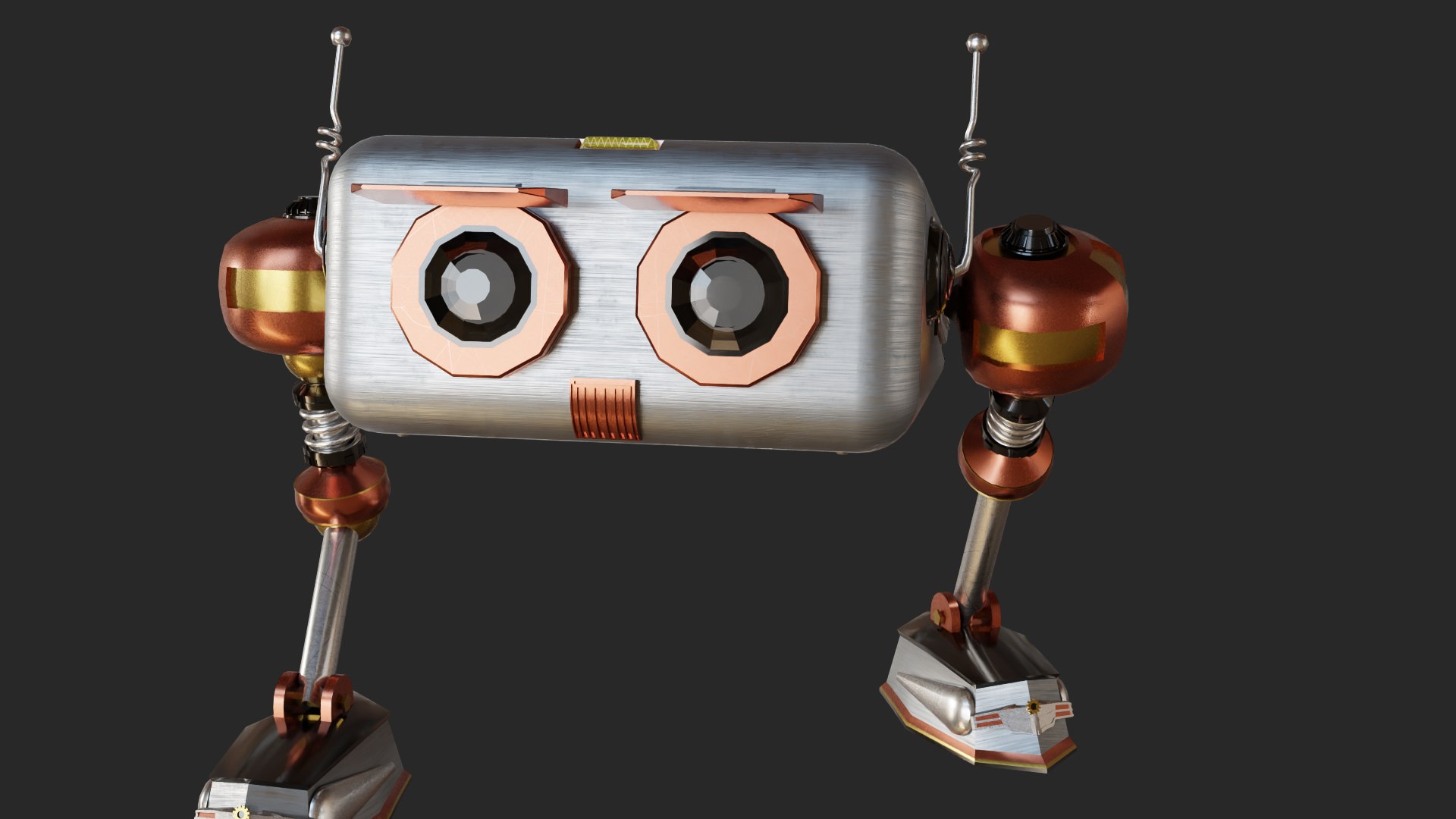 3D Tiny Robot Retro-Futuristic - TurboSquid 2284477