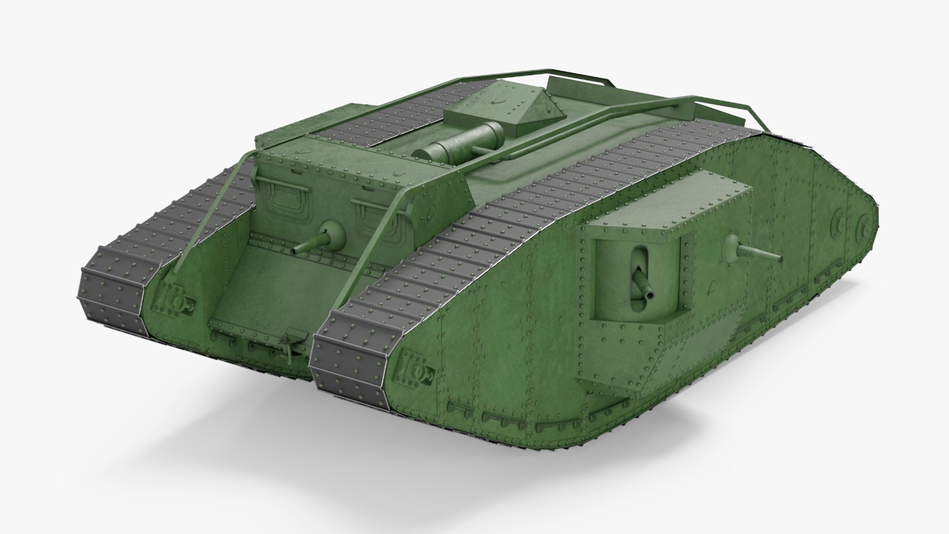 Tank MK 4 Male Green Rigged 3D - TurboSquid 2243613