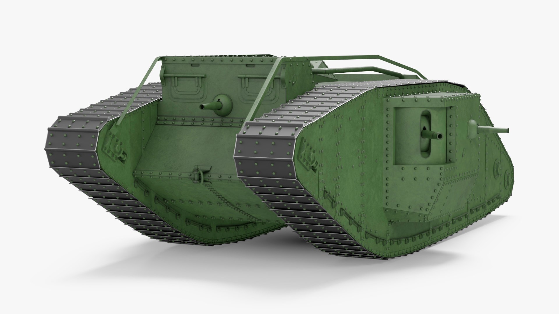 Tank MK 4 Male Green Rigged 3D - TurboSquid 2243613