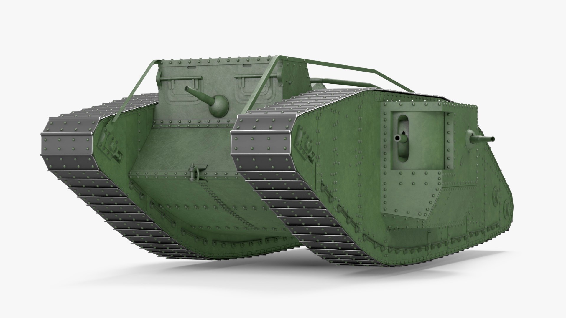 Tank MK 4 Male Green Rigged 3D - TurboSquid 2243613