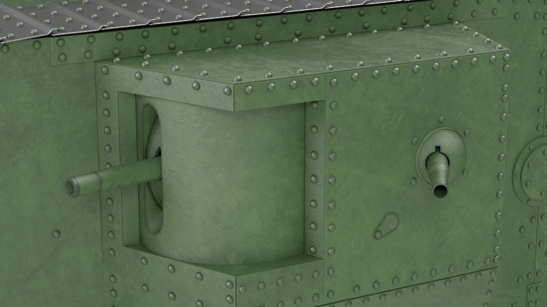 Tank MK 4 Male Green Rigged 3D - TurboSquid 2243613