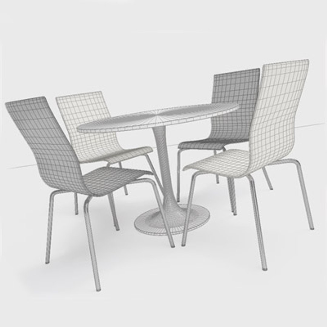 Table Chairs 3d Model