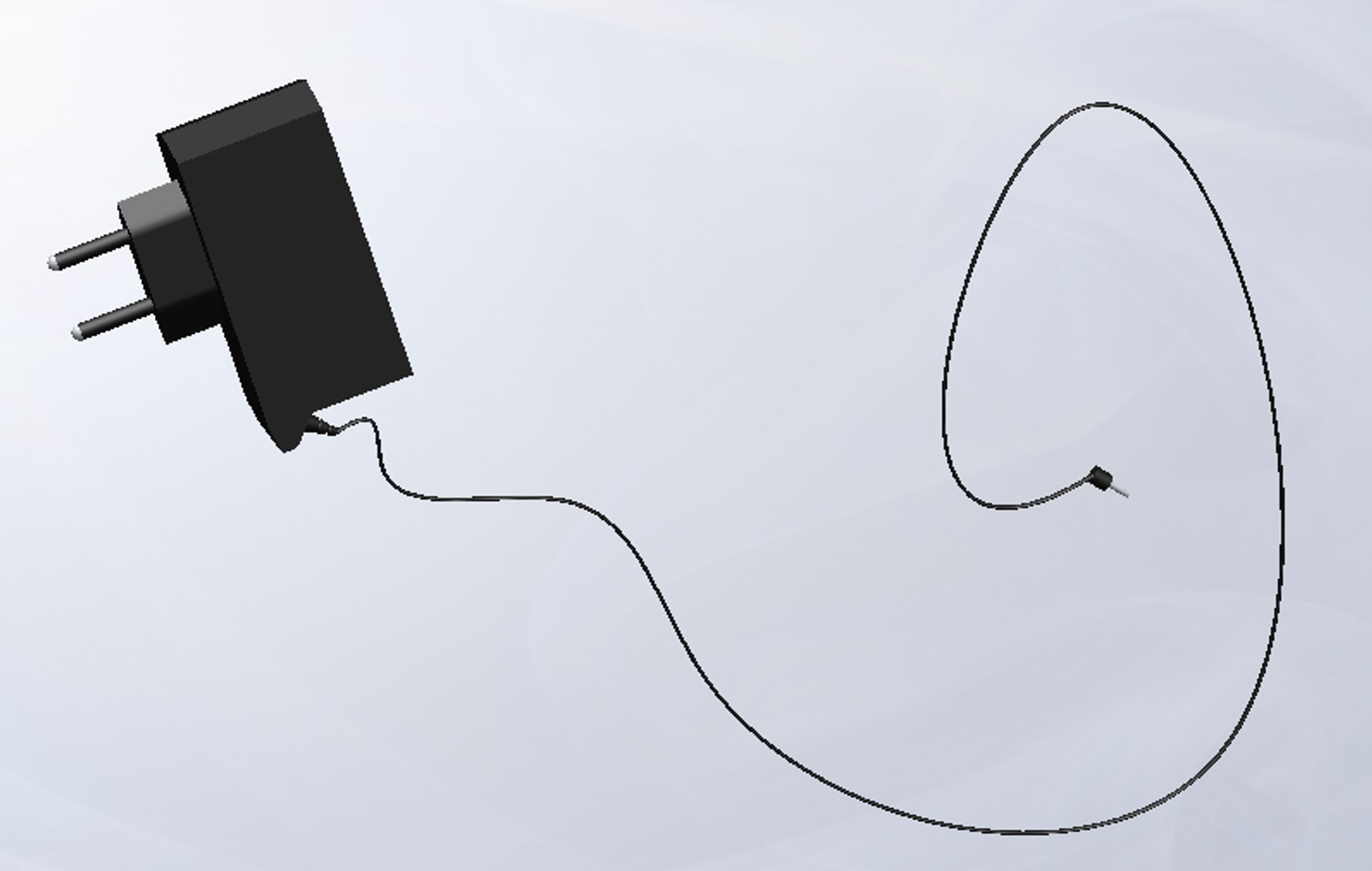 3d Pin Charger Cell Phone Model