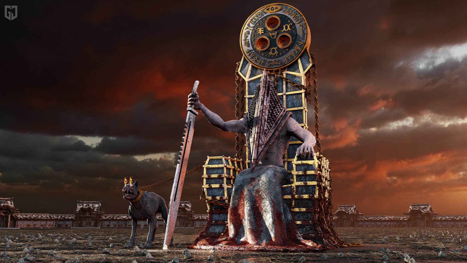 Pyramid Head On Throne Model - TurboSquid 1865101