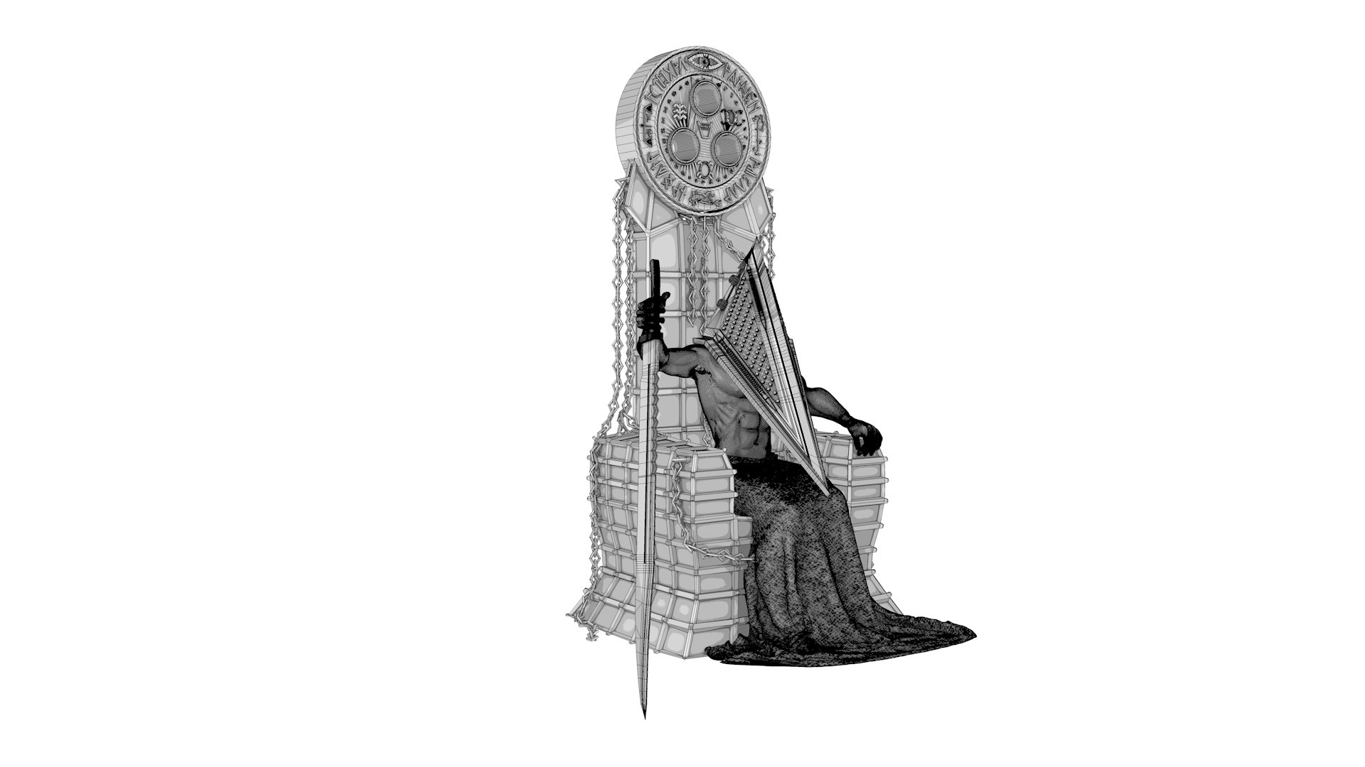 Pyramid Head On Throne Model - TurboSquid 1865101