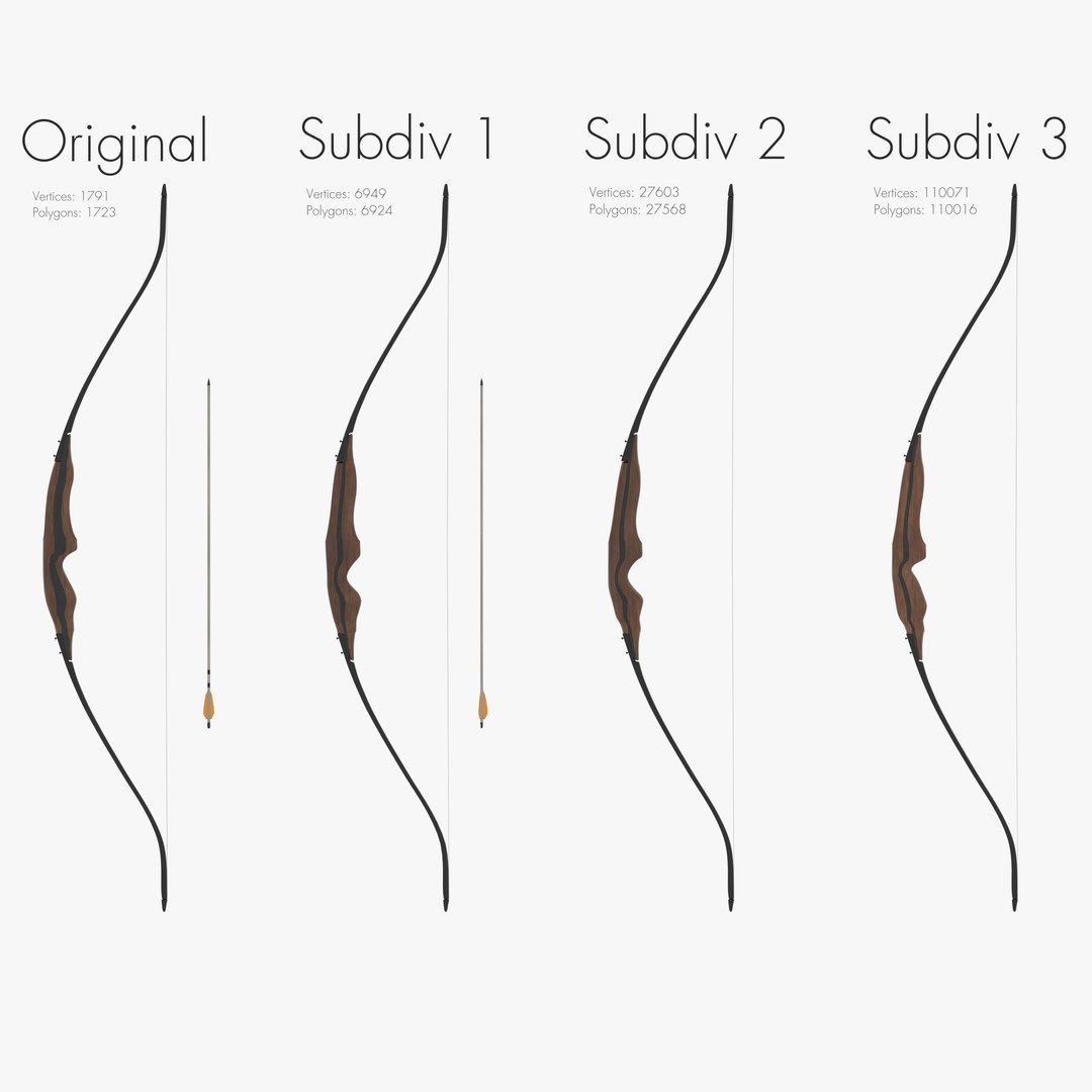 Recurve Bow 3D Model - TurboSquid 1151139