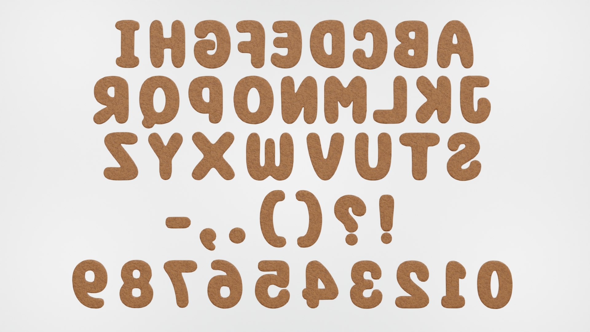 Gingerbread Christmas Cookie Alphabet Set 1 3D Model - TurboSquid 1990398