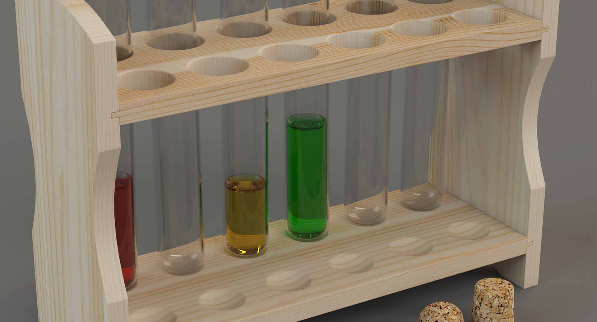 Test Tubes Rack 3D Model - TurboSquid 1152245