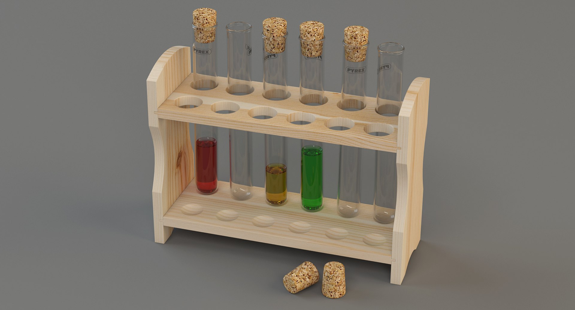 Test tubes rack 3D model - TurboSquid 1152245