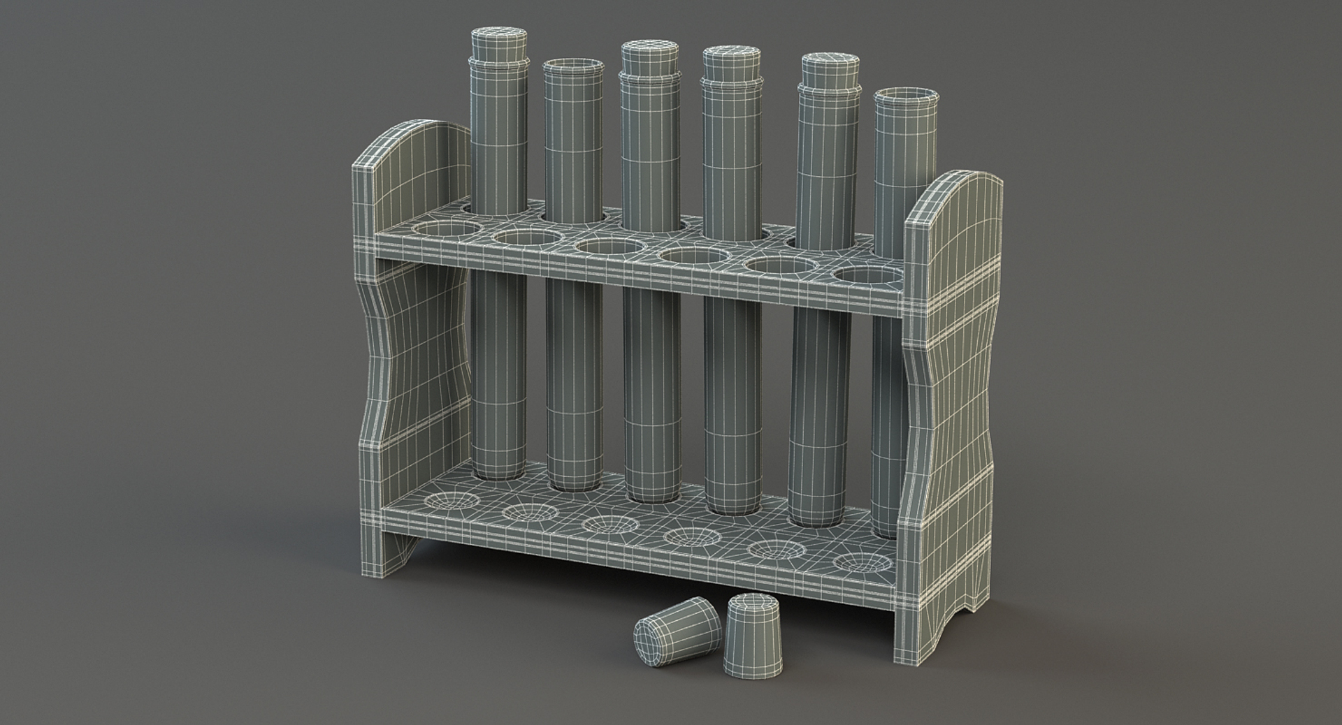 Test Tubes Rack 3D Model - TurboSquid 1152245
