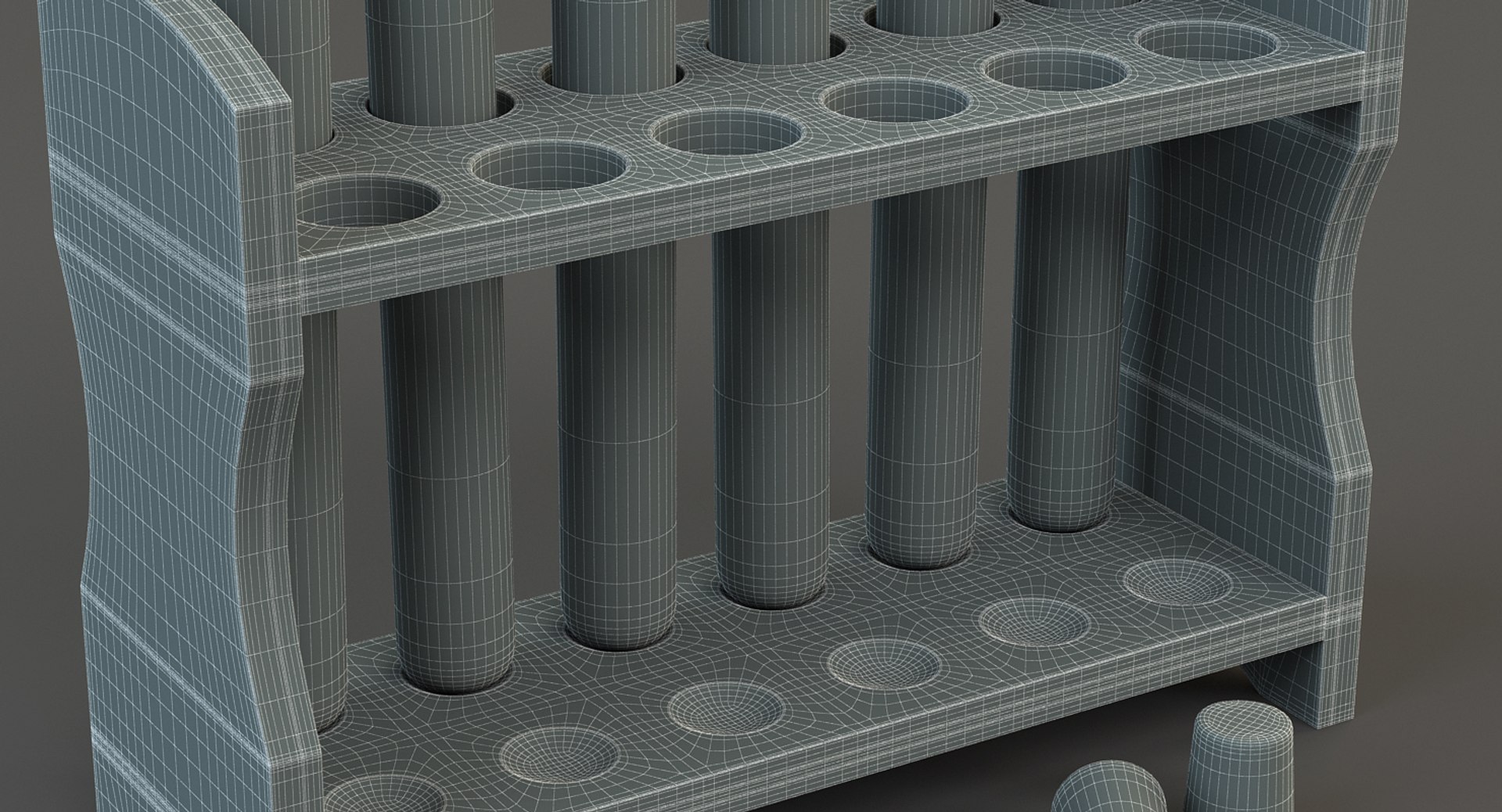 Test Tubes Rack 3D Model - TurboSquid 1152245