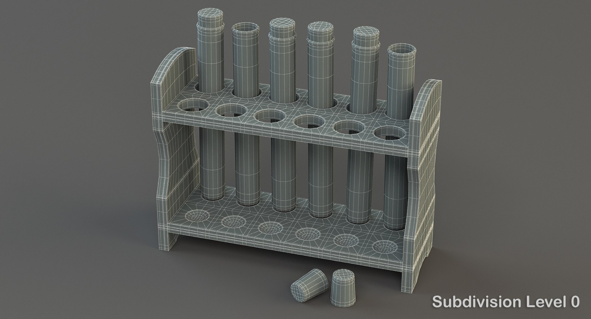 Test Tubes Rack 3D Model - TurboSquid 1152245