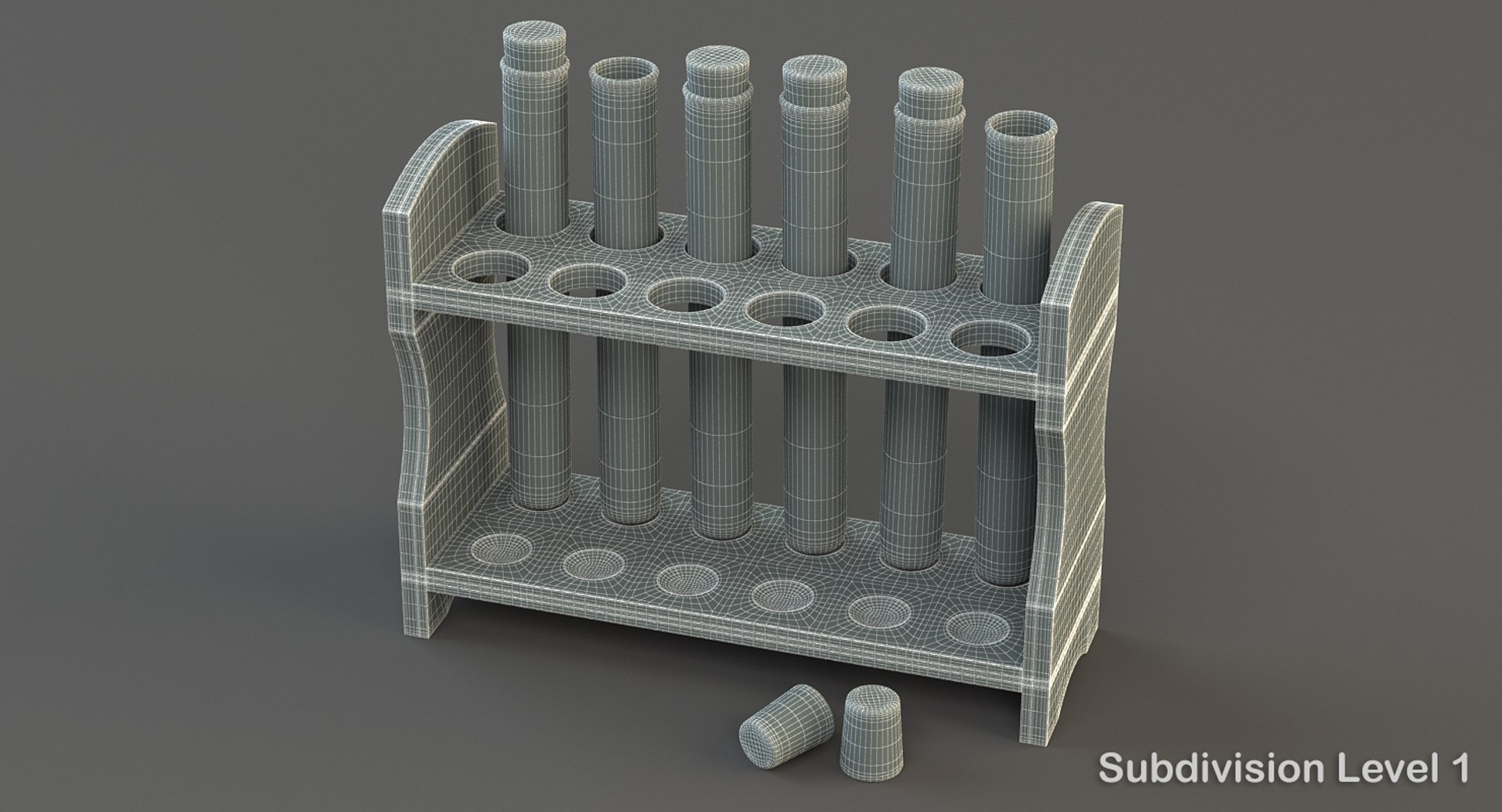 Test Tubes Rack 3D Model - TurboSquid 1152245