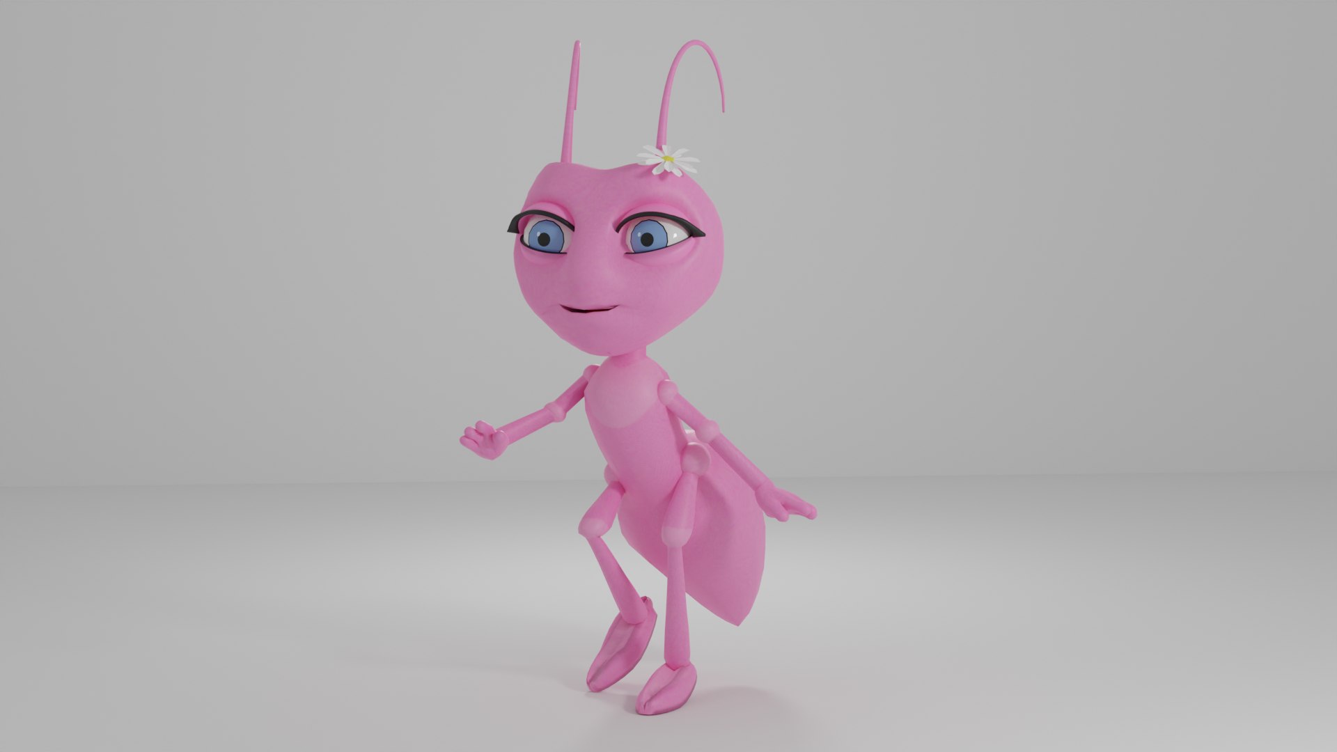 Cute Stylized Pink Blue Purple Ant Fully Rigged 3D Model - TurboSquid ...