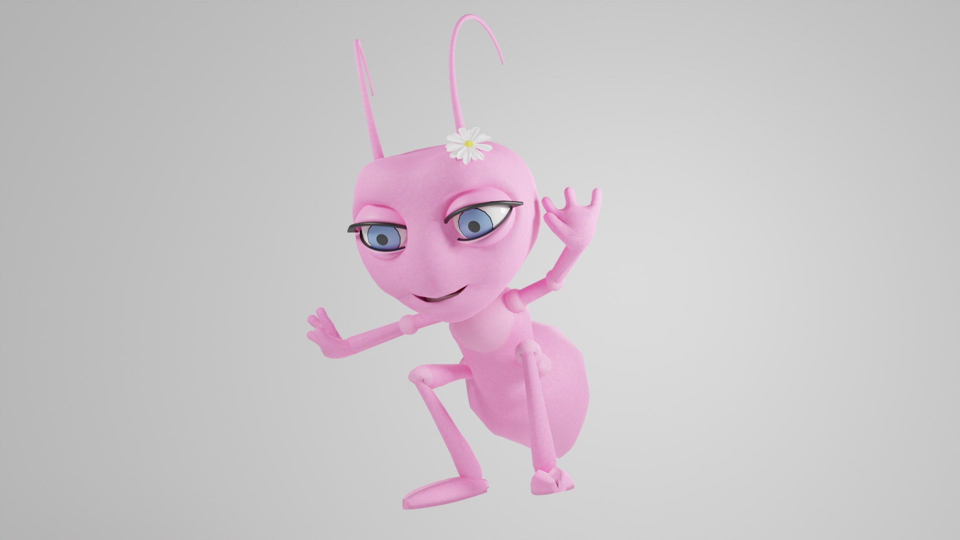 Cute Stylized Pink Blue Purple Ant Fully Rigged 3D Model - TurboSquid ...