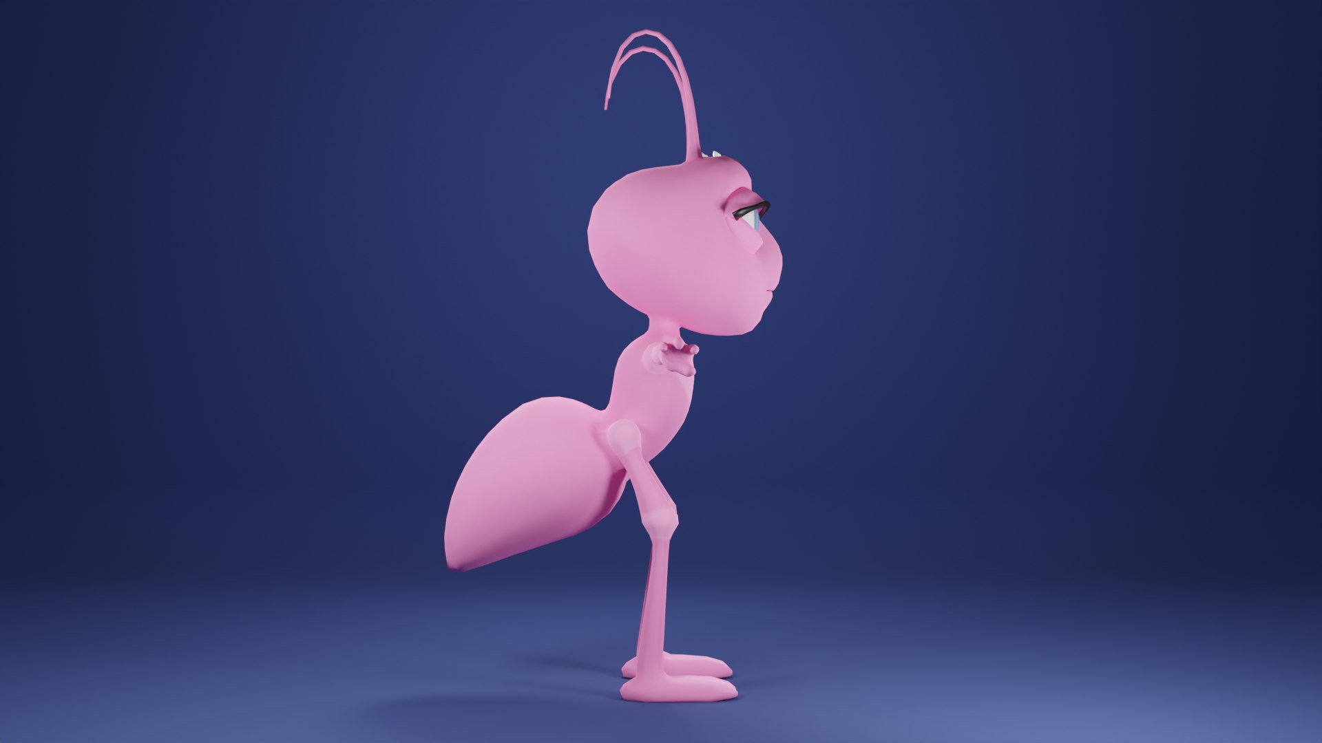 Cute Stylized Pink Blue Purple Ant Fully Rigged 3D Model - TurboSquid ...