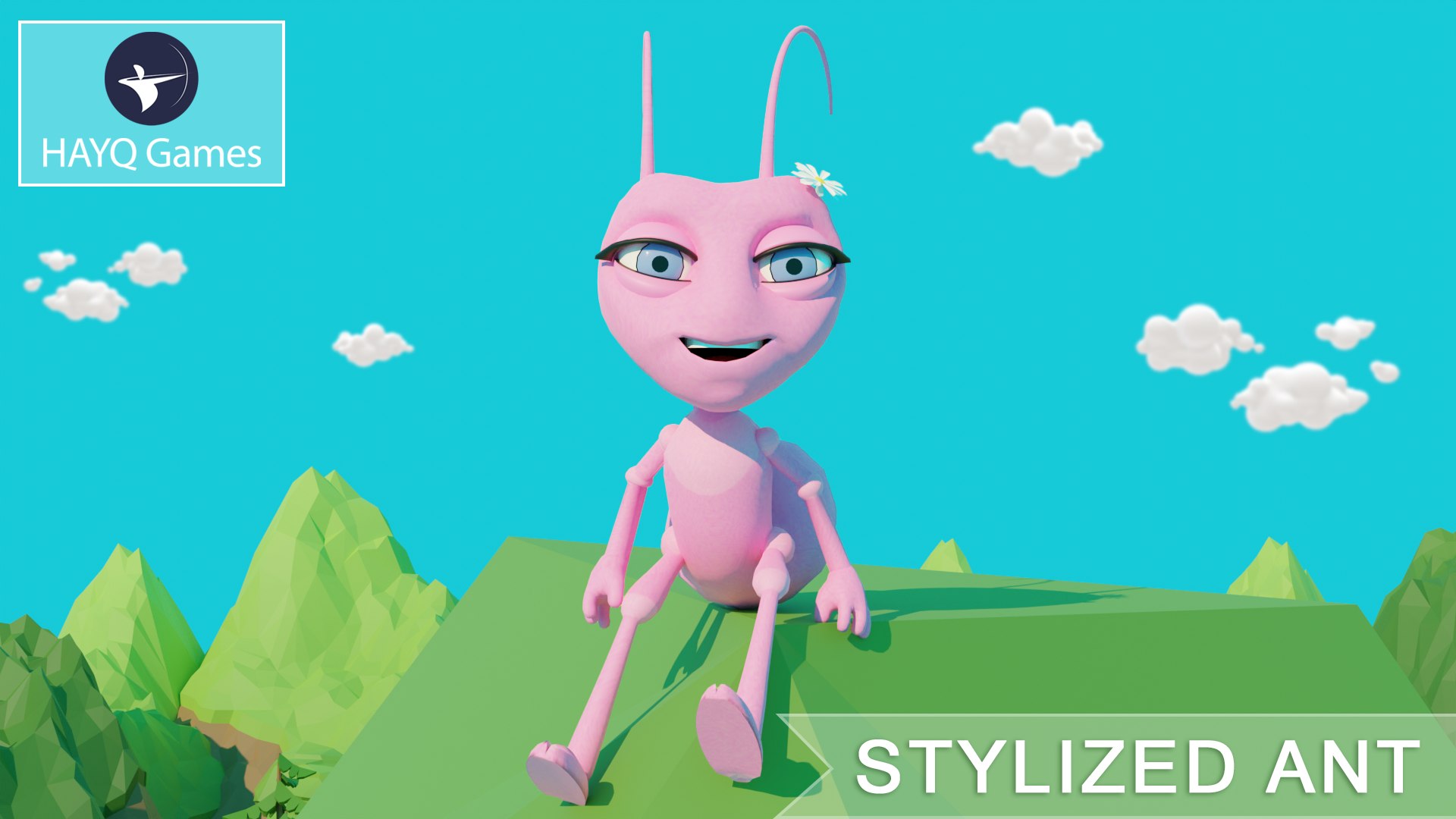 Cute Stylized Pink Blue Purple Ant Fully Rigged 3D 모델 - TurboSquid 1883401