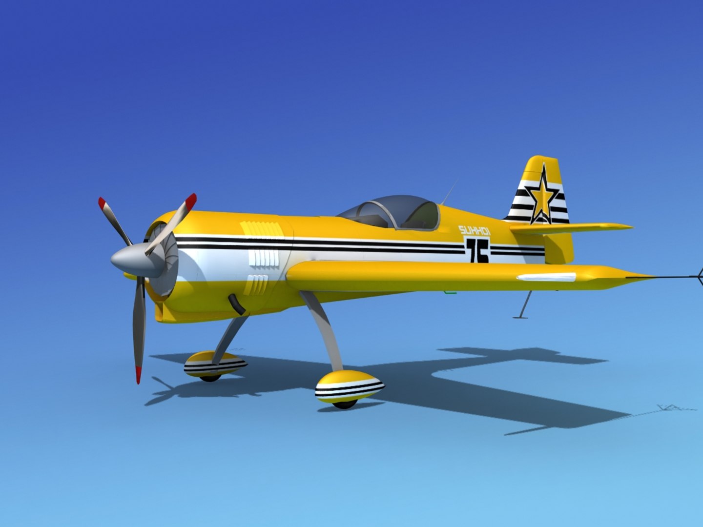 sukhoi su-26 aerobatics 3d model