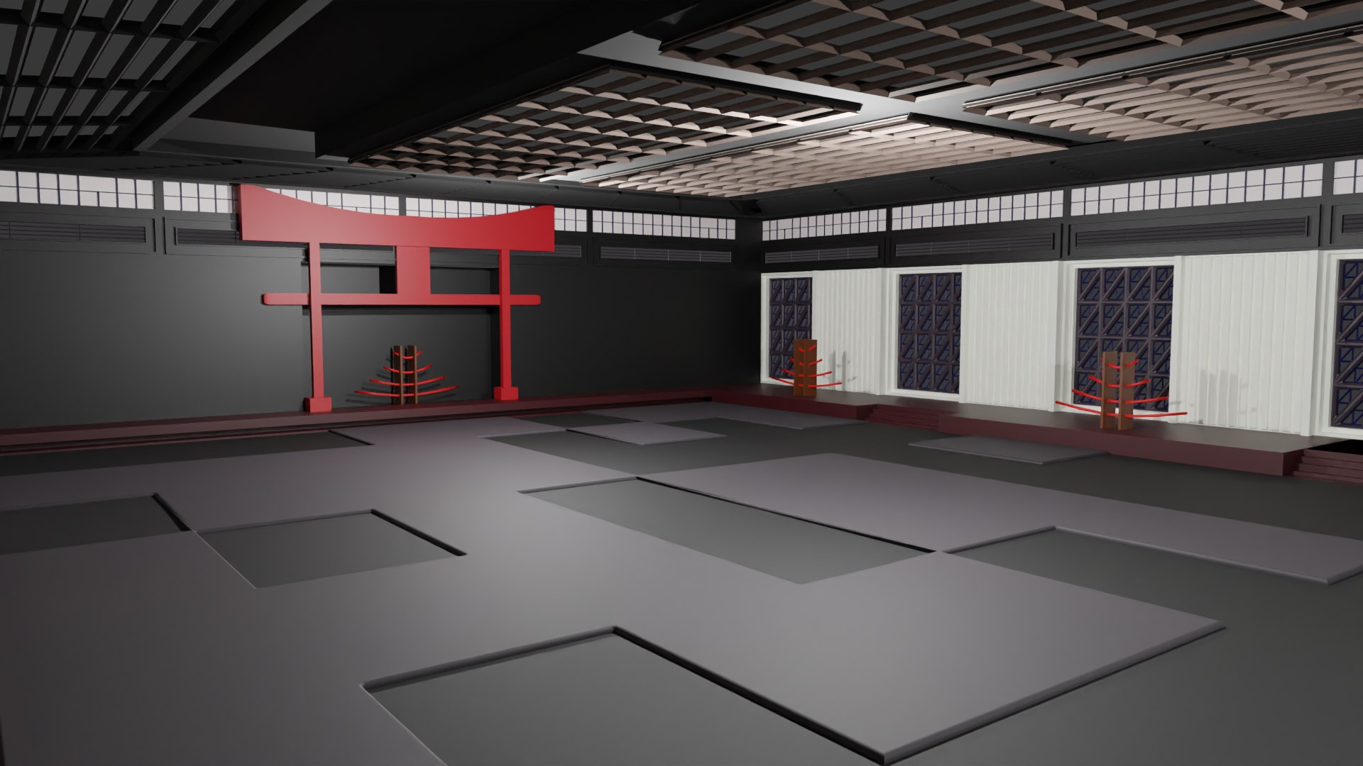 Dojo Fighting Hall 3D Model - TurboSquid 2158012