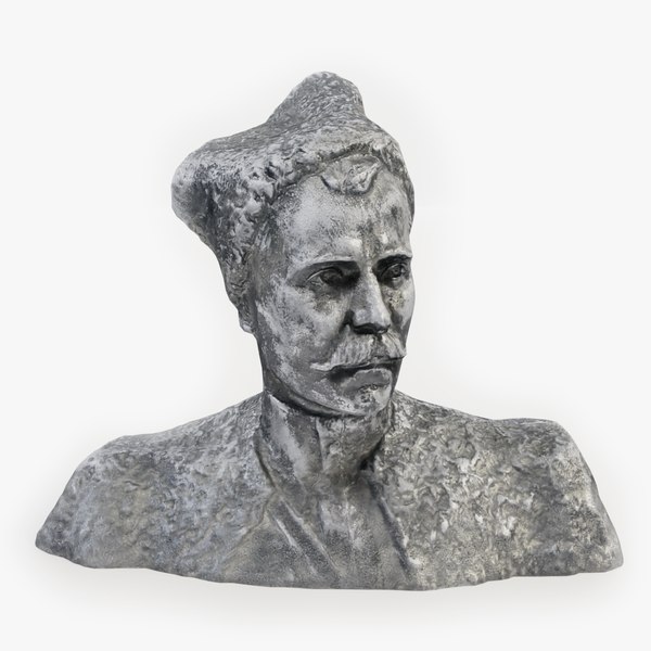 Metal bust of Vasiliy Chapaev 3D model - TurboSquid 1826731
