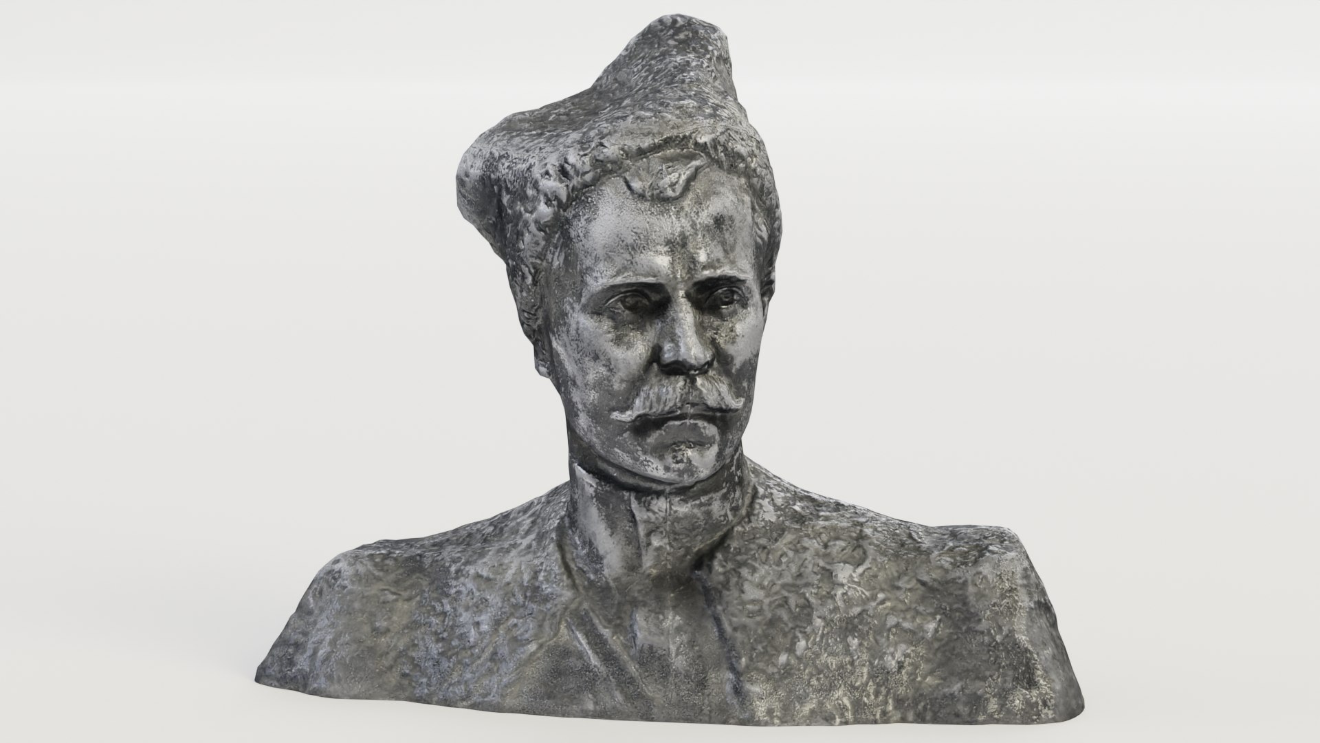Metal bust of Vasiliy Chapaev 3D model - TurboSquid 1826731