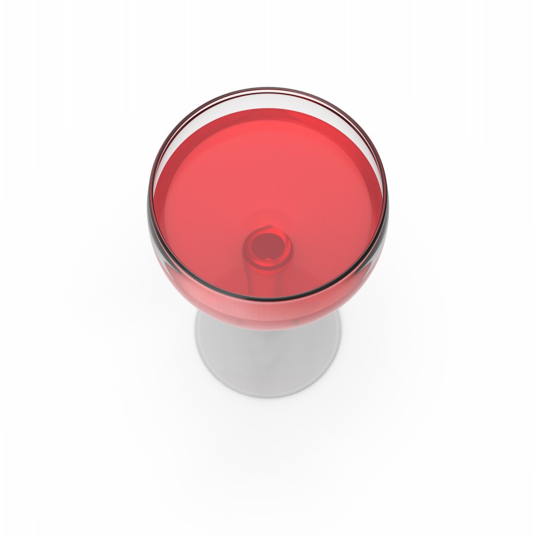 3D Red Cocktail Glass - TurboSquid 1876757
