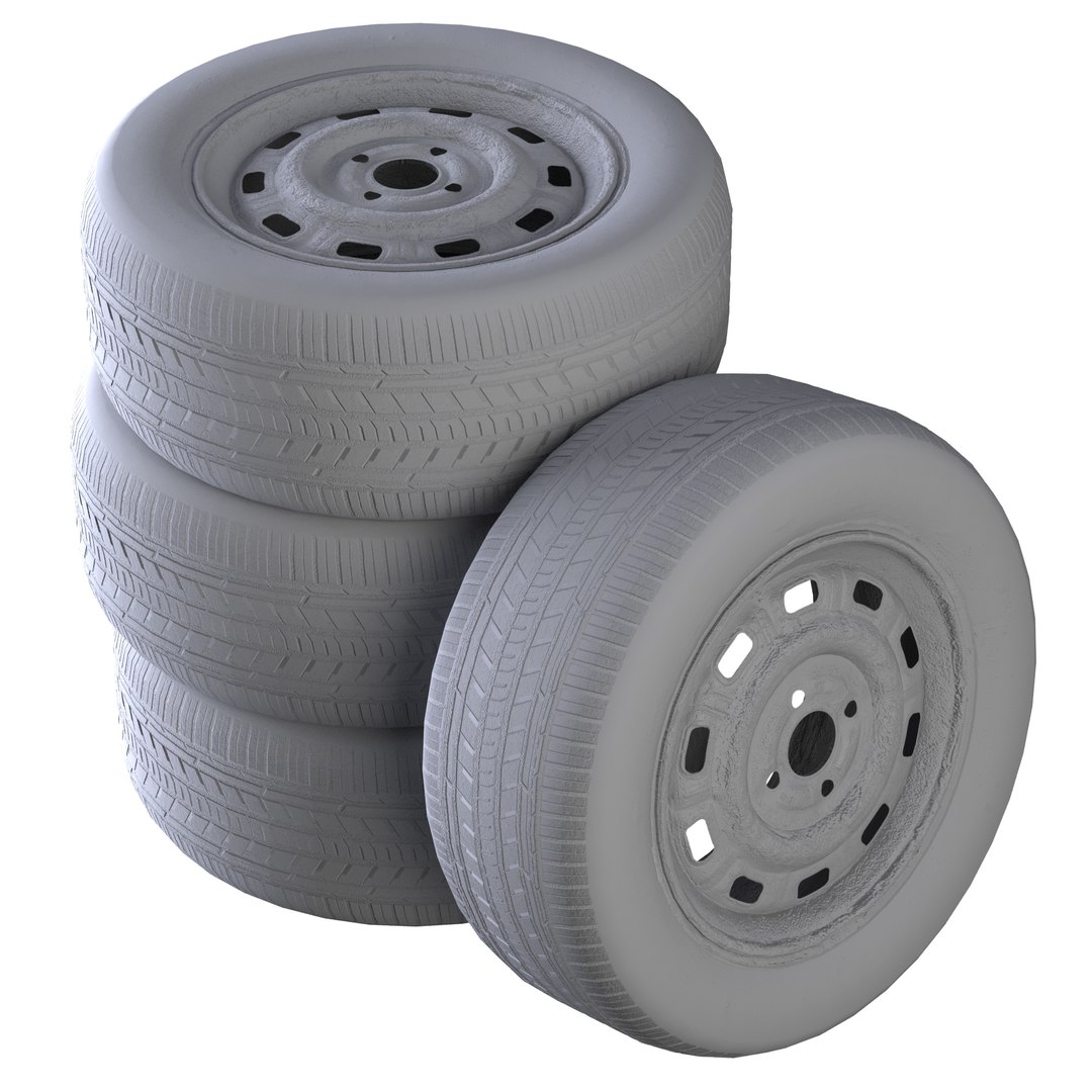 Old wheels Low poly model - TurboSquid 1858703