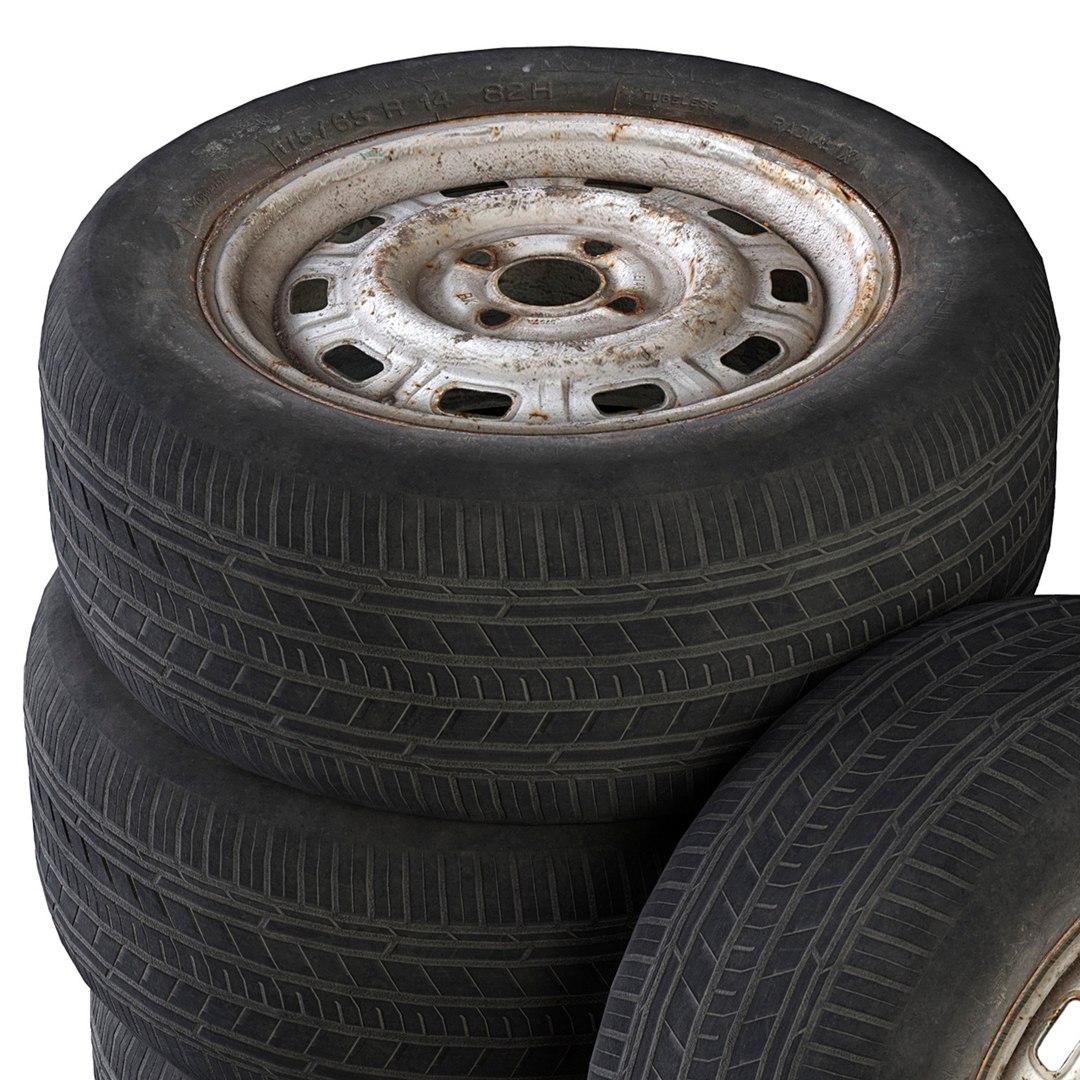 Old wheels Low poly model - TurboSquid 1858703