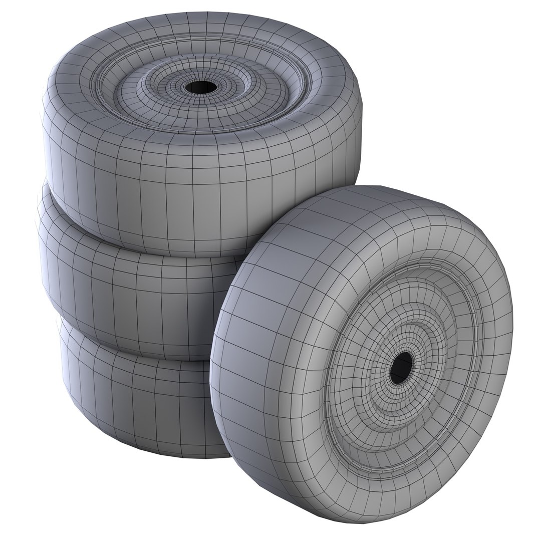 Old wheels Low poly model - TurboSquid 1858703