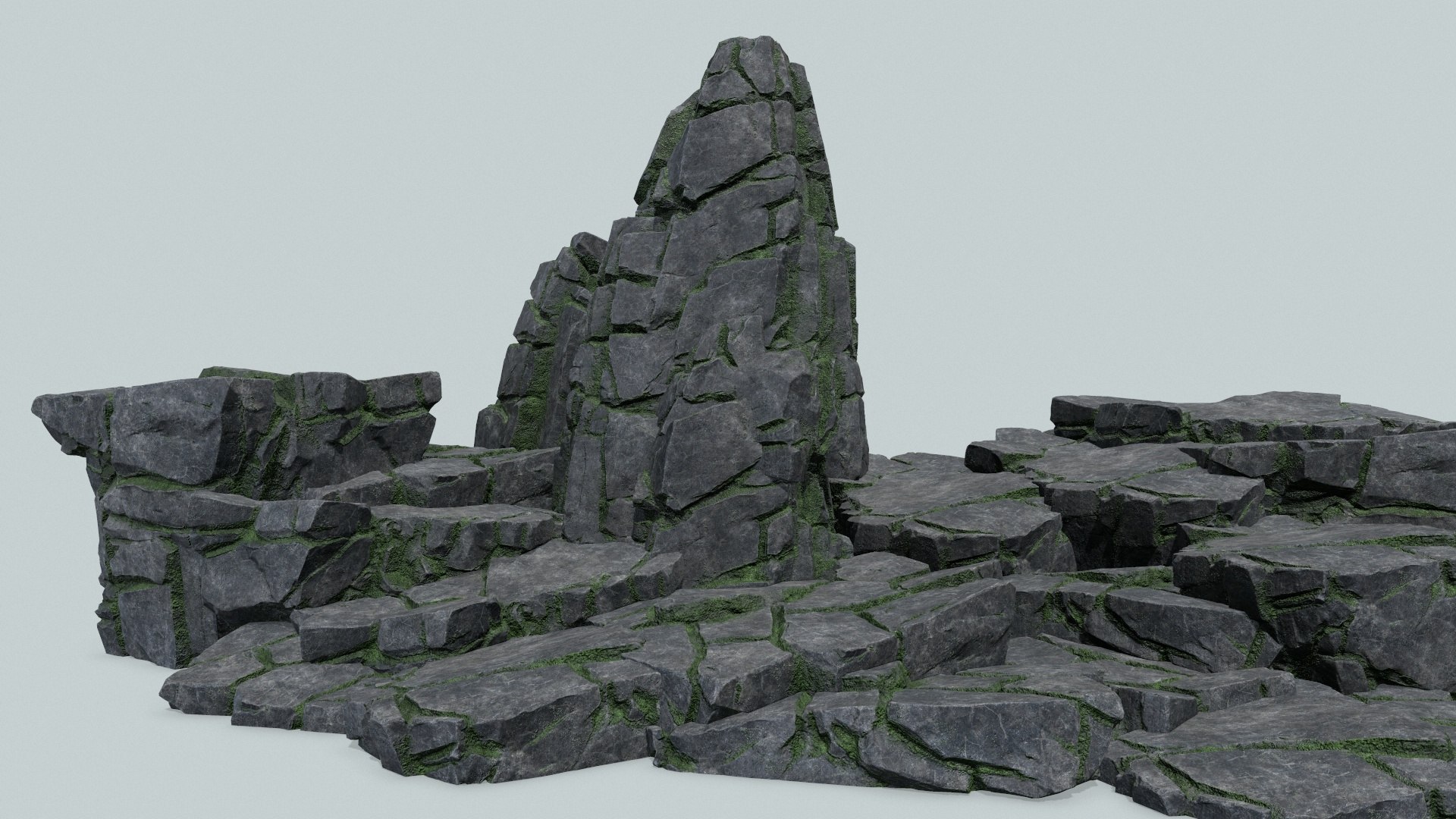 3D Model Cliff Rocks - TurboSquid 2216427