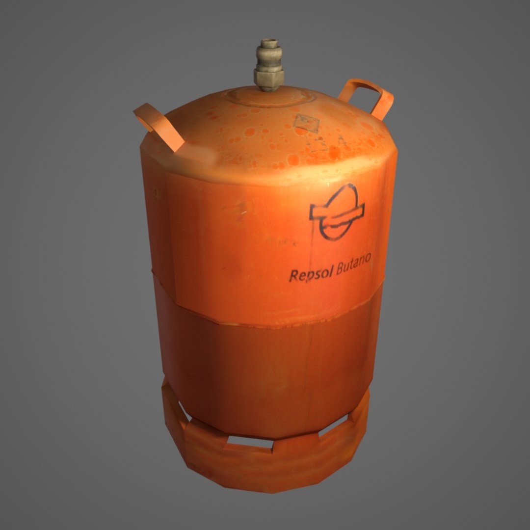 butane tank 3d model